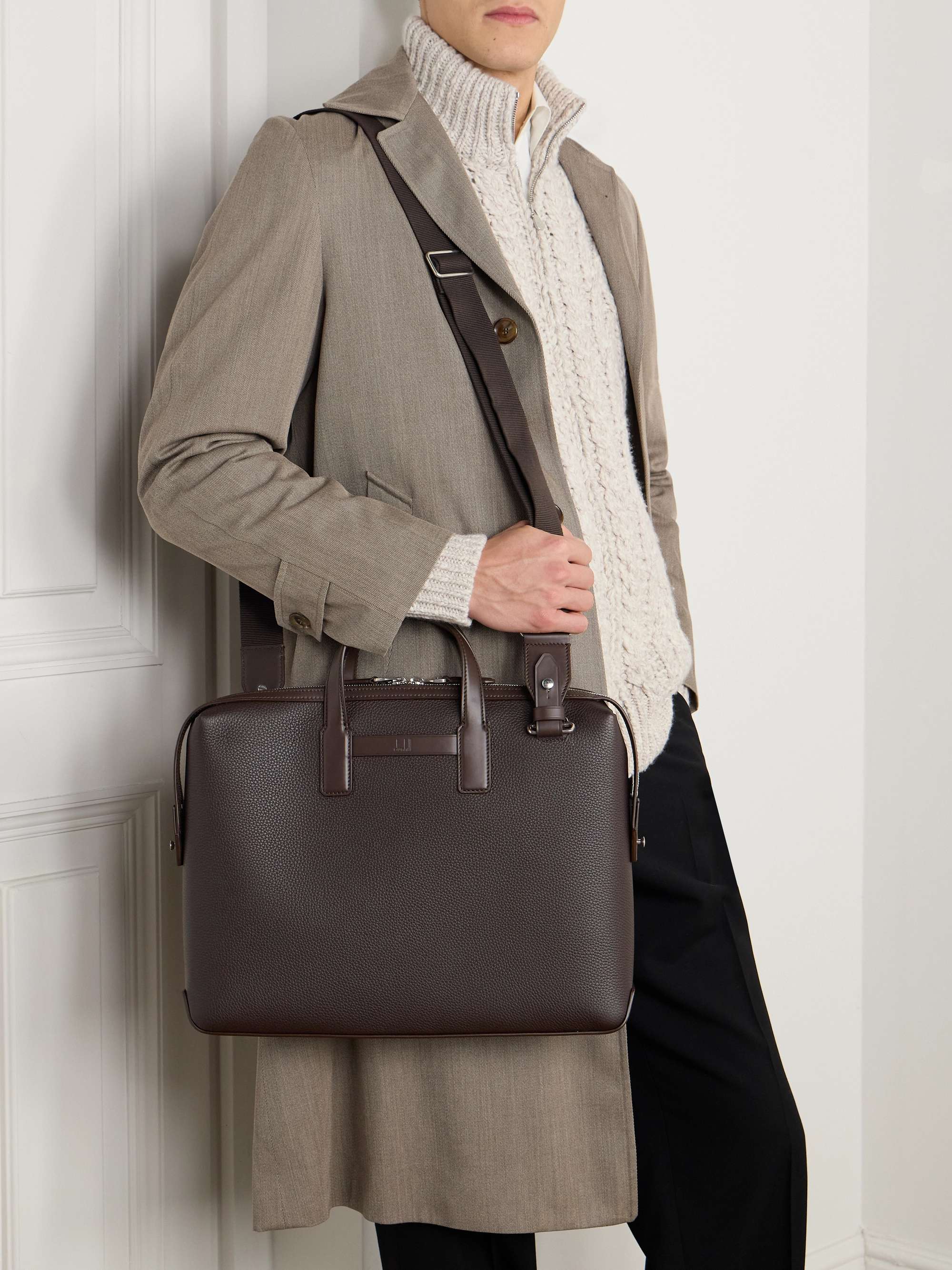 DUNHILL 1893 Harness Full-Grain Leather Briefcase for Men | MR PORTER