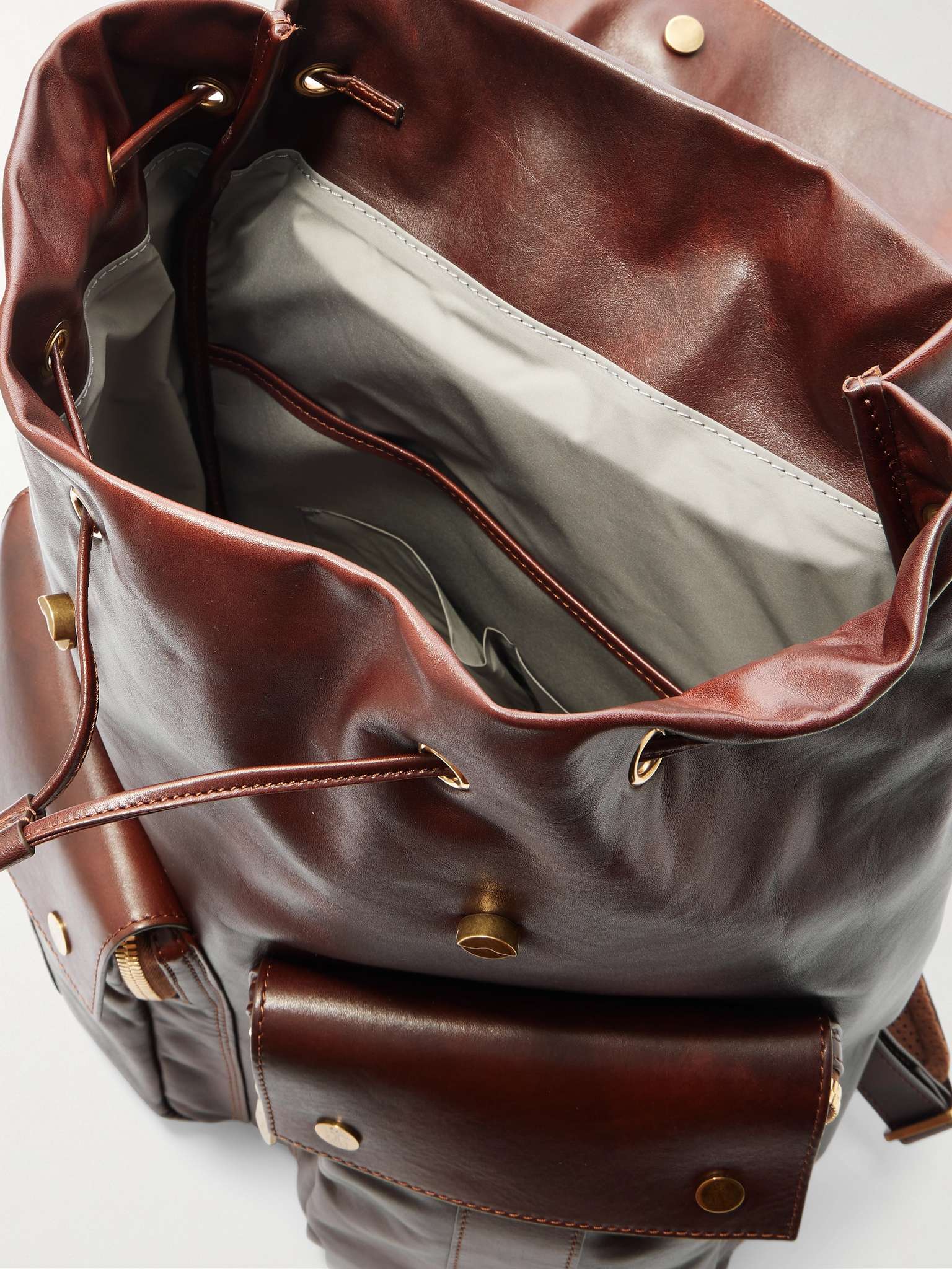 Burgundy Leather Backpack | BRUNELLO CUCINELLI | MR PORTER