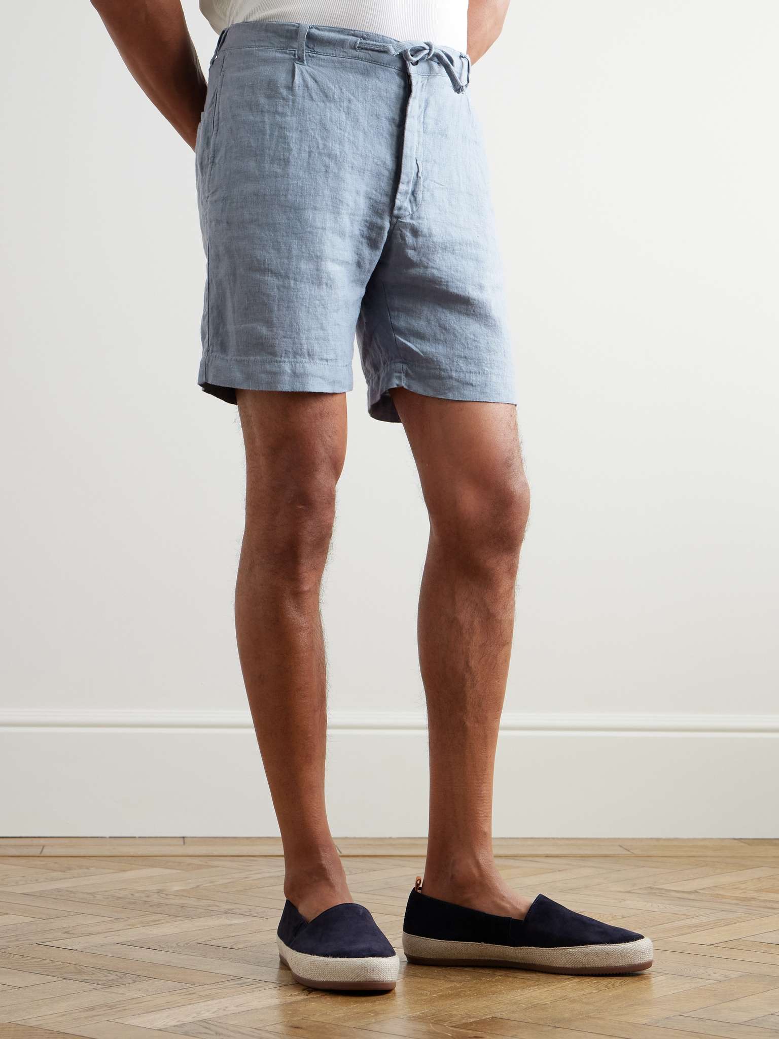 HARTFORD Tank Straight-Leg Linen Drawstring Shorts for Men | MR PORTER