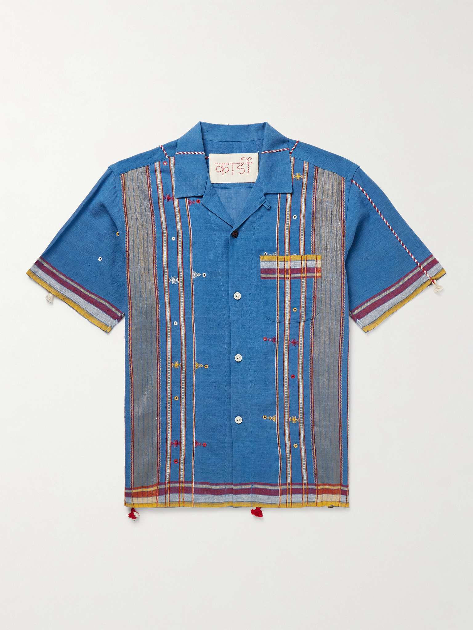 KARDO Ayo Convertible-Collar Embelished Embroidered Cotton Shirt for ...