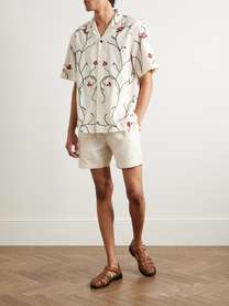 KARDO Ronen Convertible-Collar Embroidered Cotton Shirt for Men | MR PORTER