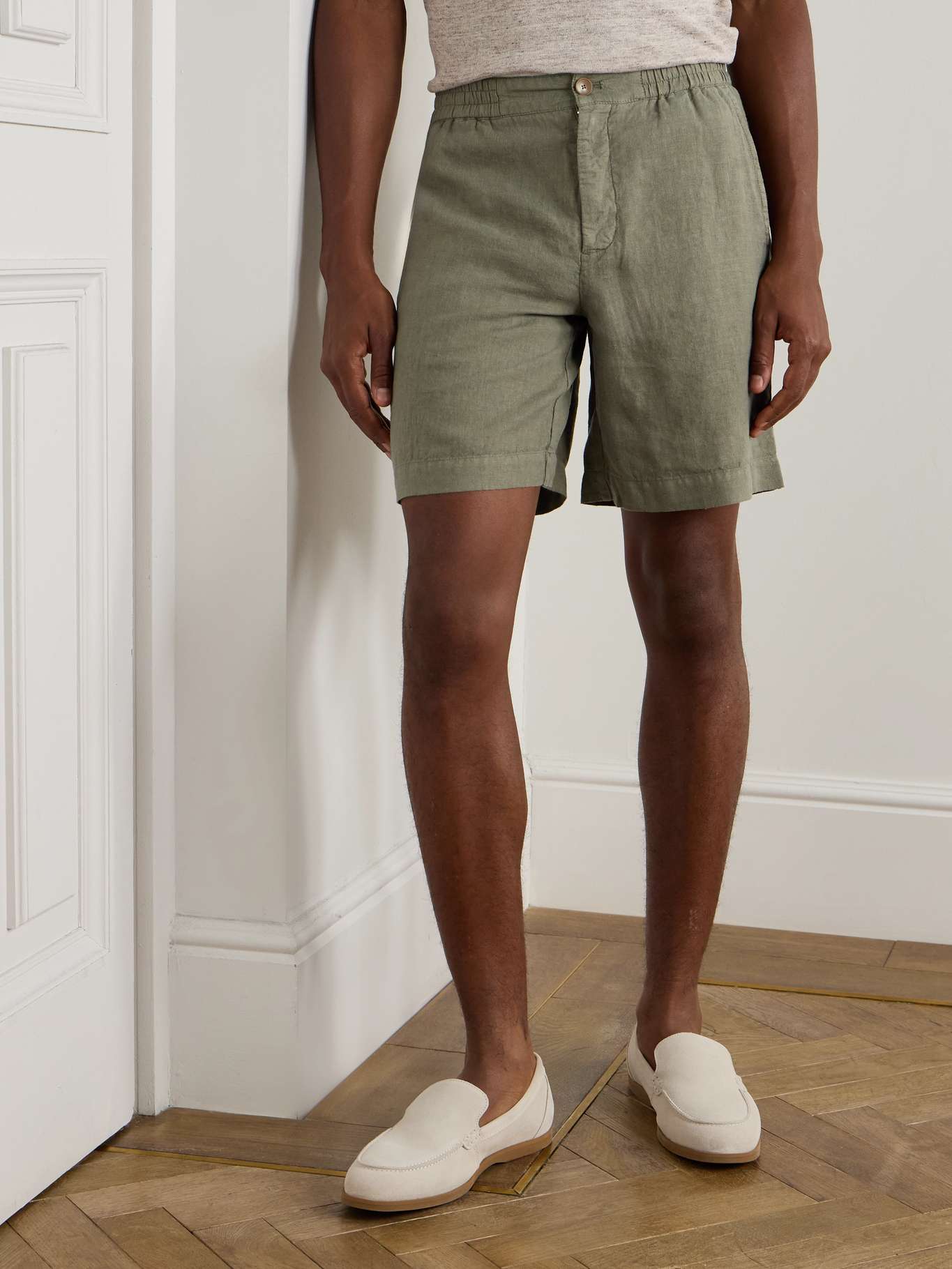 MR P. Straight-Leg Linen Shorts for Men | MR PORTER
