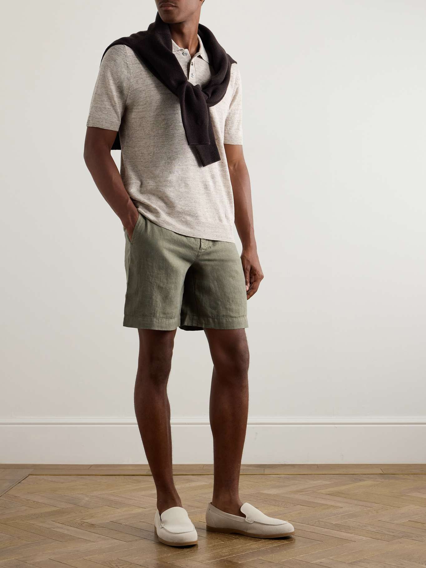 MR P. Straight-Leg Linen Shorts for Men | MR PORTER