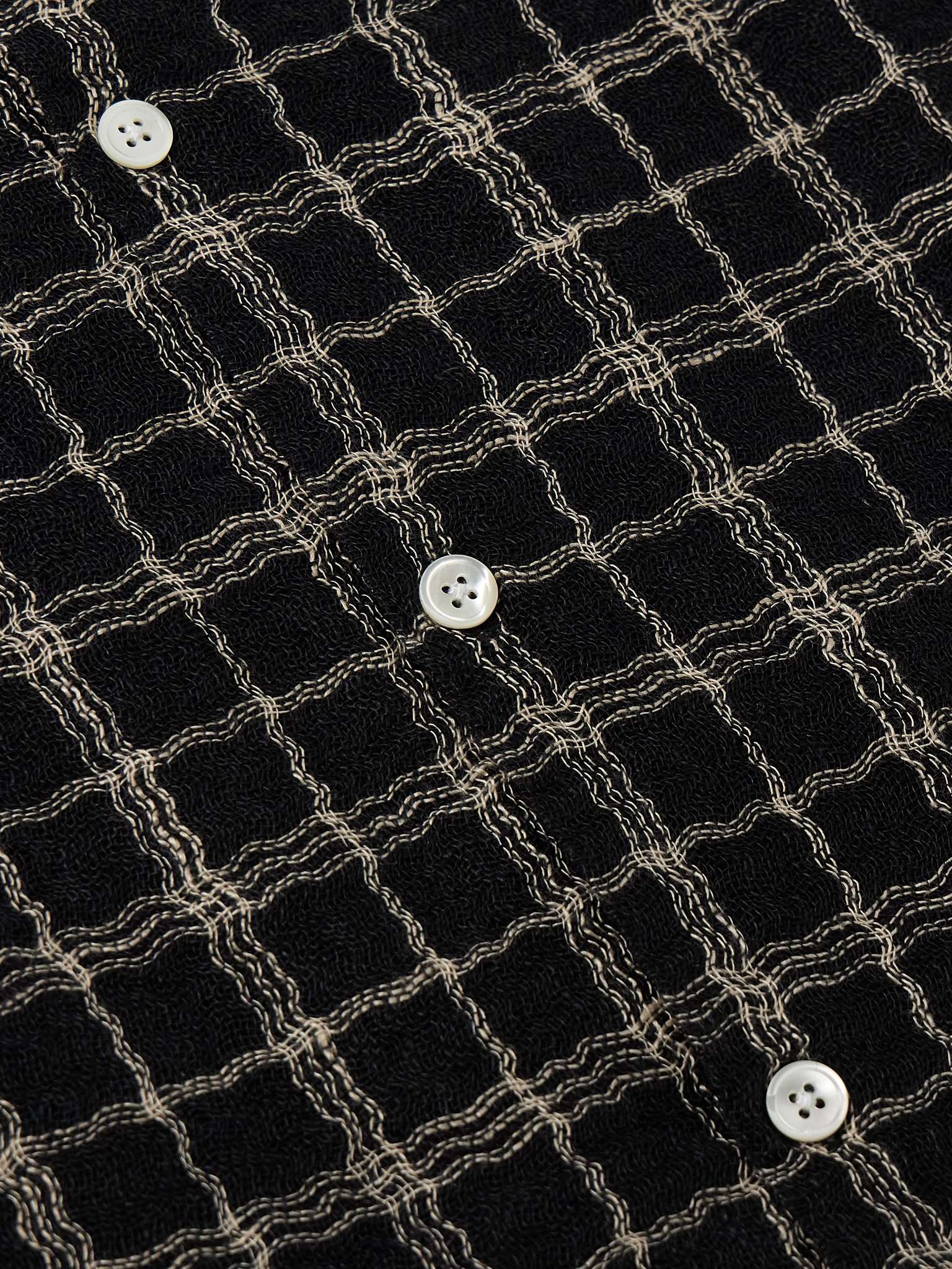 PORTUGUESE FLANNEL Dorne Convertible-Collar Checked Cotton and Linen ...