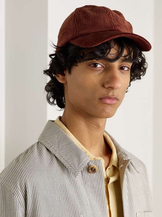 MR P. Leather-Trimmed Cotton-Corduroy Baseball Cap for Men | MR PORTER