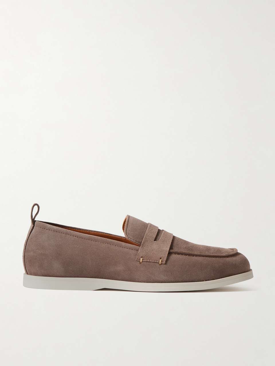 MR P. Leo Suede Penny Loafers for Men | MR PORTER