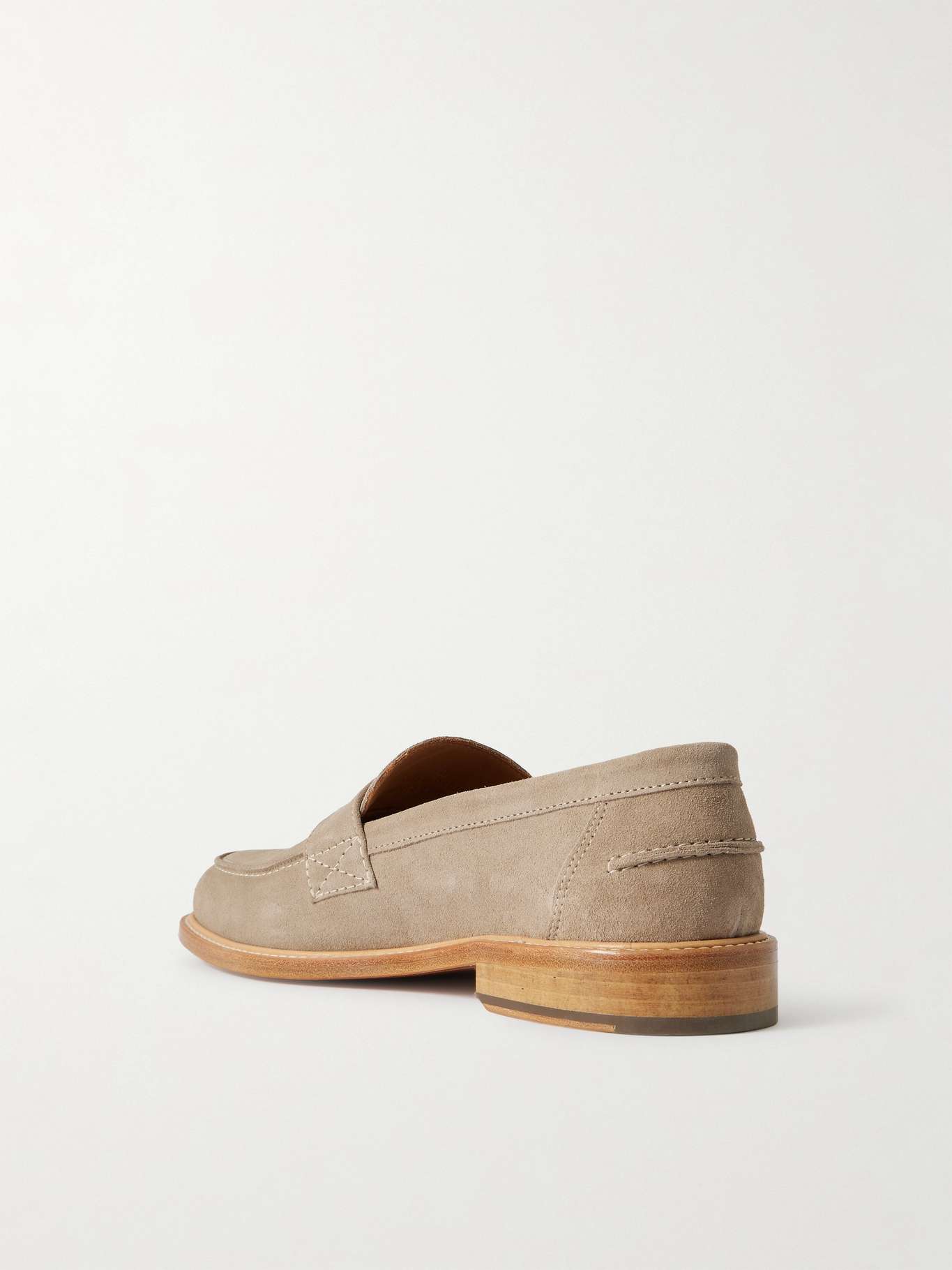 MR P. Scott Suede Penny Loafers for Men | MR PORTER