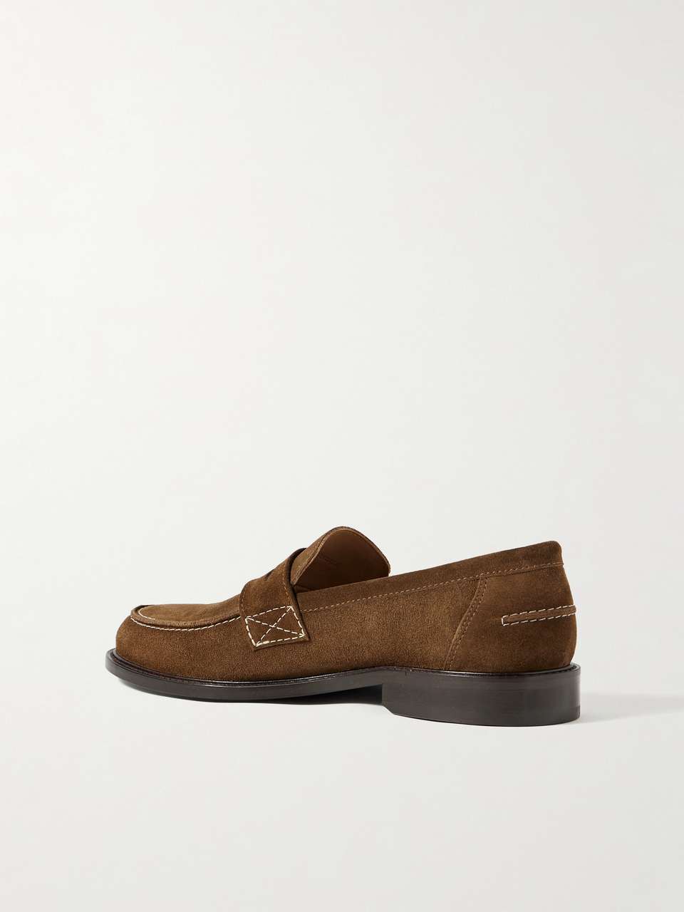 MR P. Scott Suede Penny Loafers for Men | MR PORTER