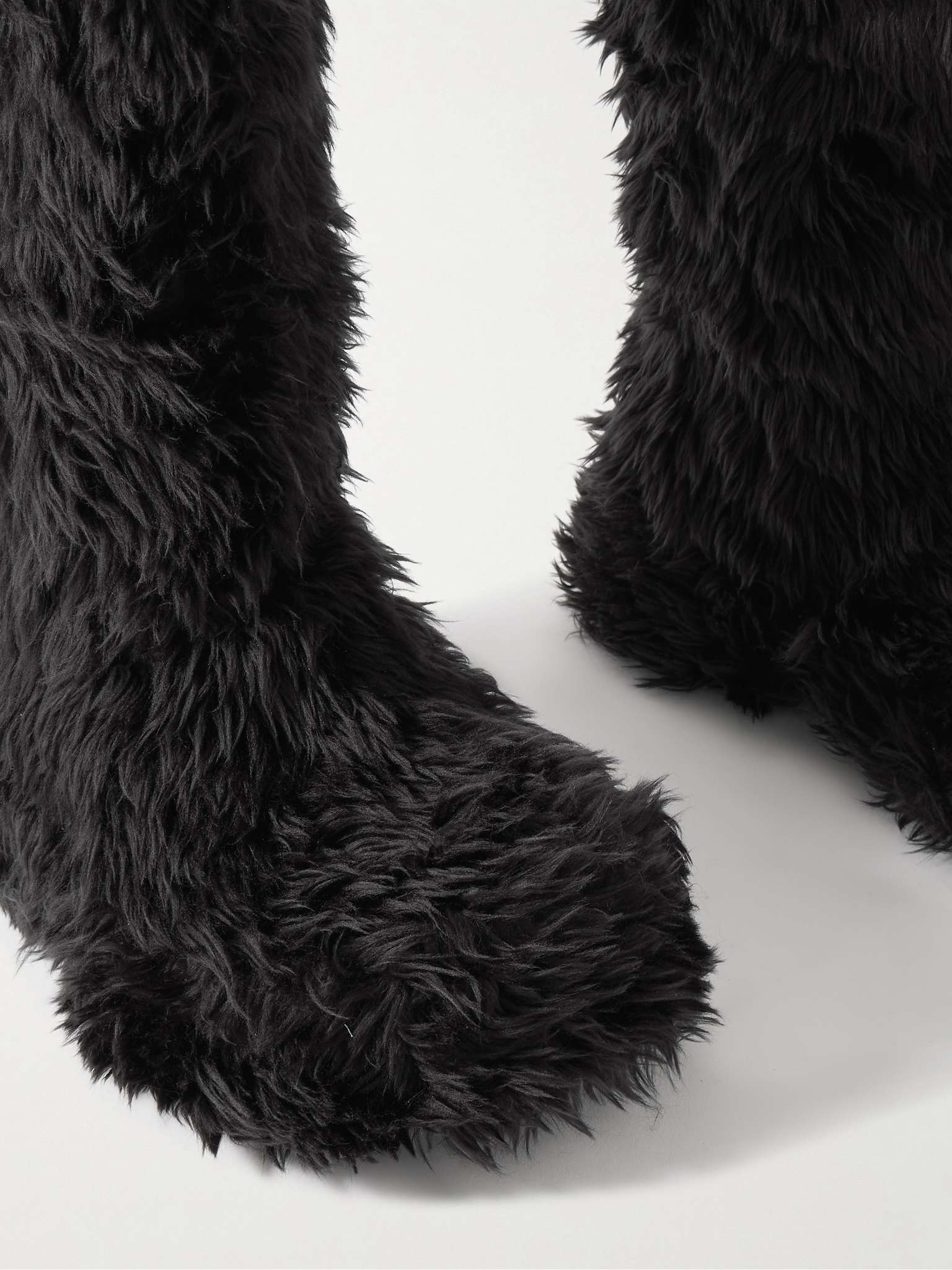 BALENCIAGA + Crocs Faux Fur and Rubber Platform Boots for Men | MR PORTER