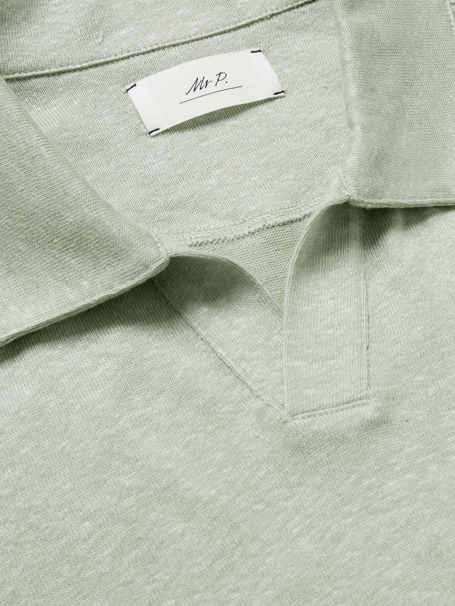 MR P. Linen and Organic Cotton-Blend Polo Shirt for Men | MR PORTER