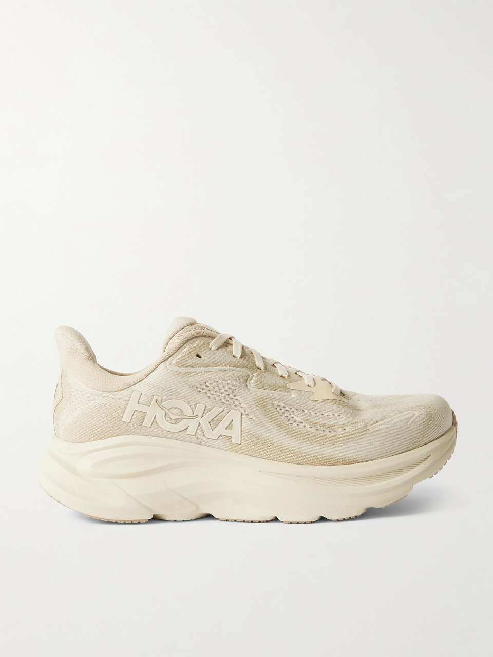 HOKA Clifton 10 Rubber-Trimmed Jacquard Running Sneakers for Men | MR ...
