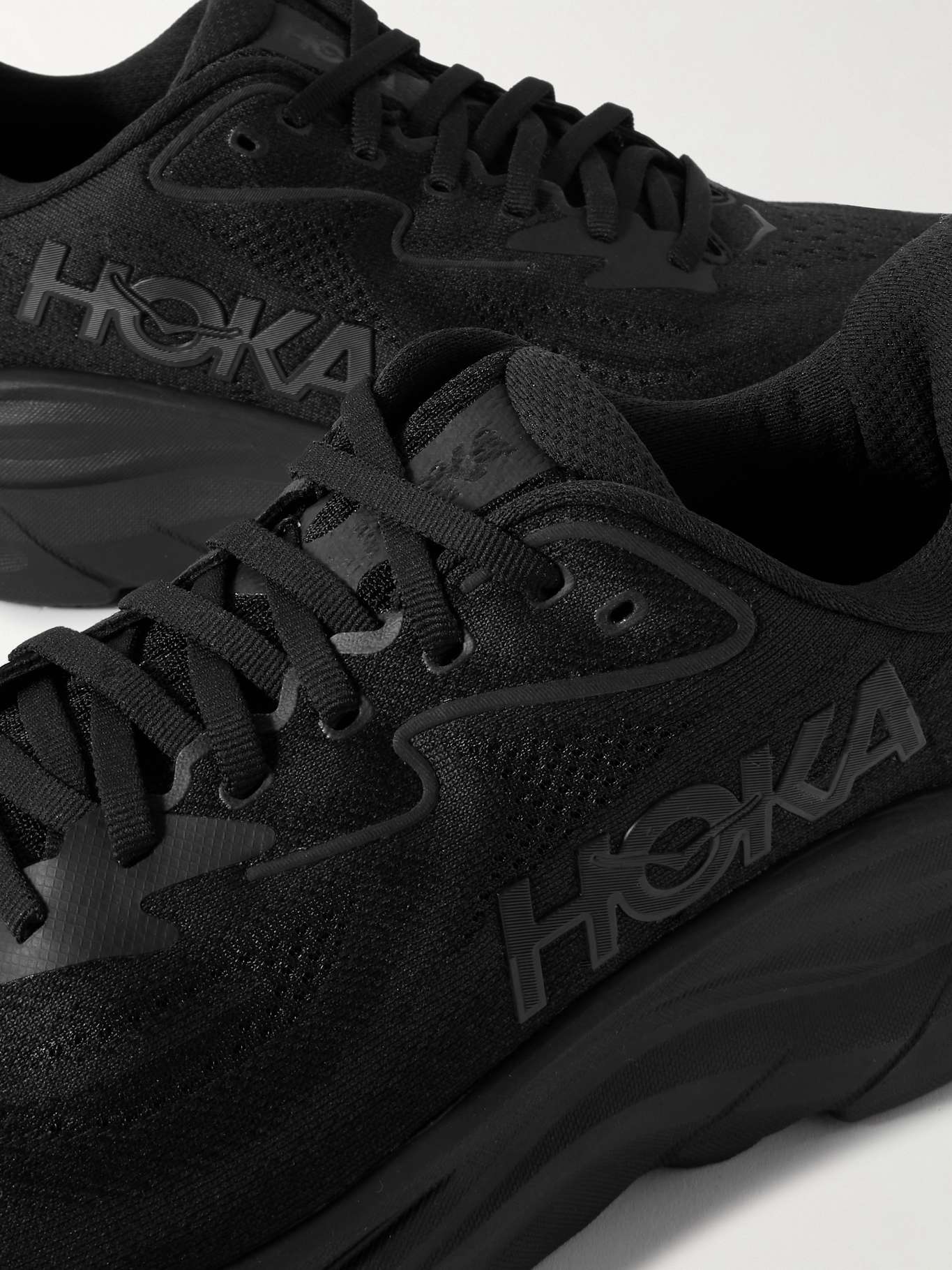 HOKA Clifton 10 Rubber-Trimmed Jacquard Running Sneakers for Men | MR ...
