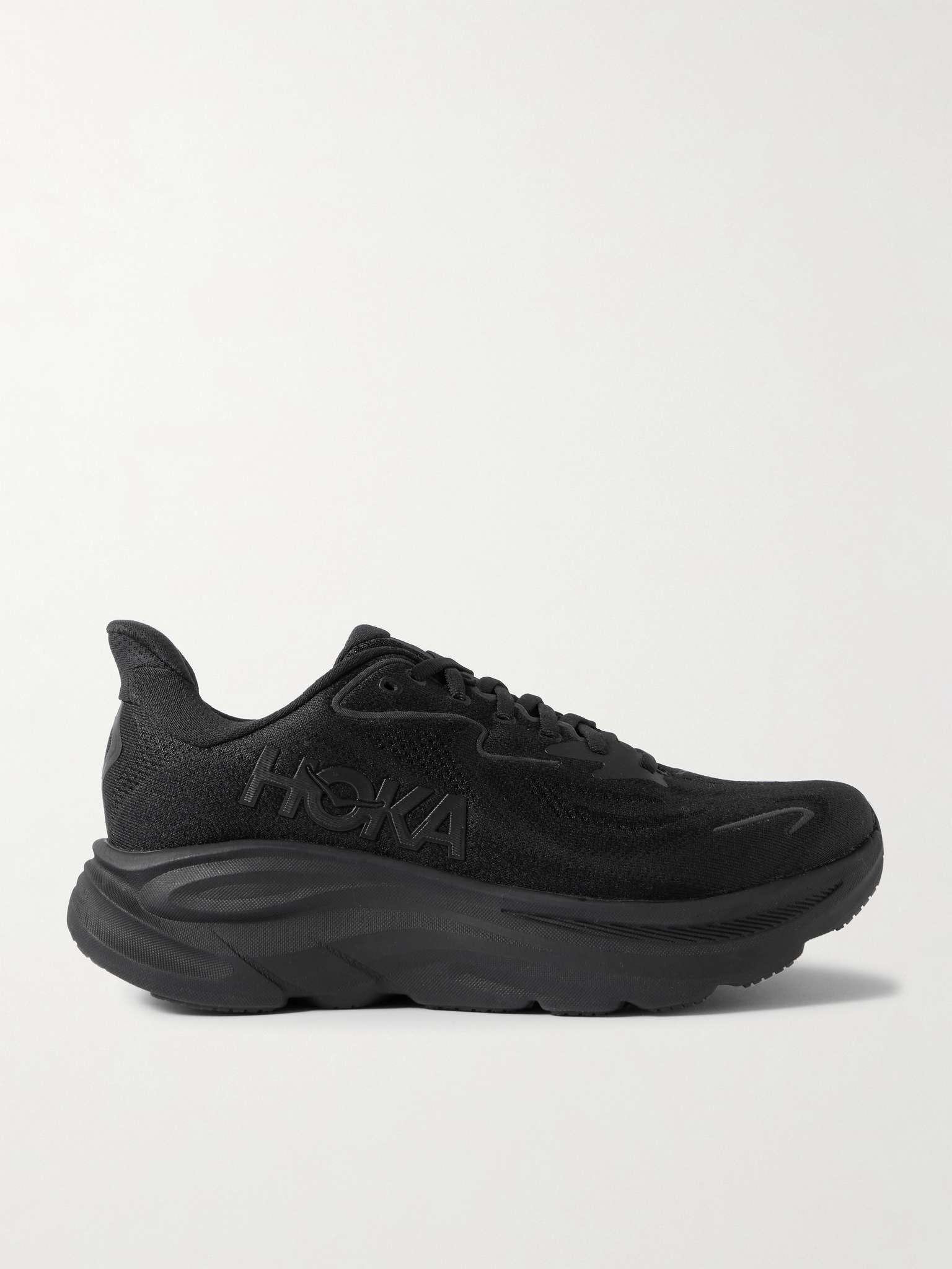 HOKA Clifton 10 Rubber-Trimmed Jacquard Running Sneakers for Men | MR ...