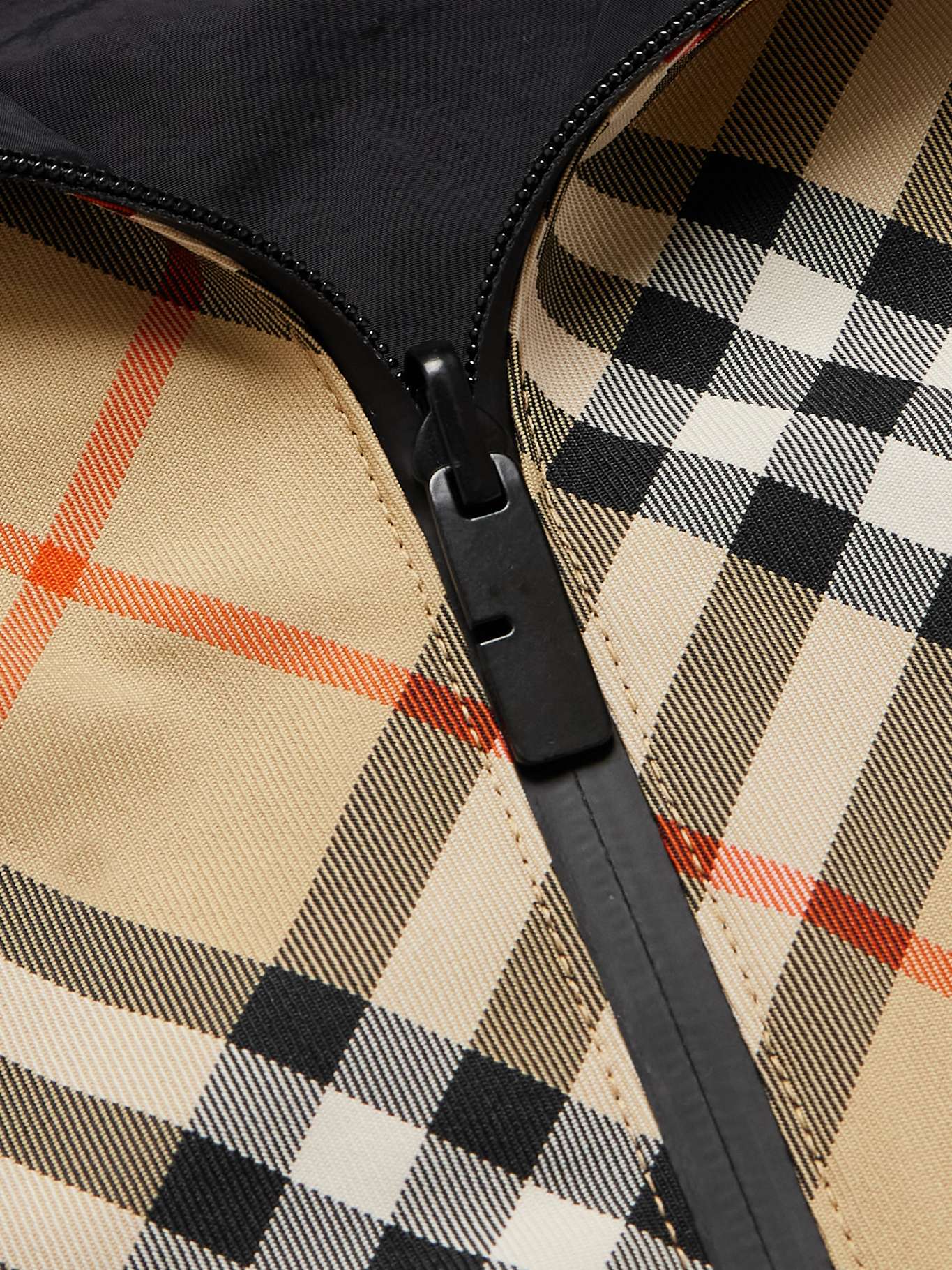 BURBERRY Reversible Checked Twill and Shell Hooded Jacket for Men | MR ...
