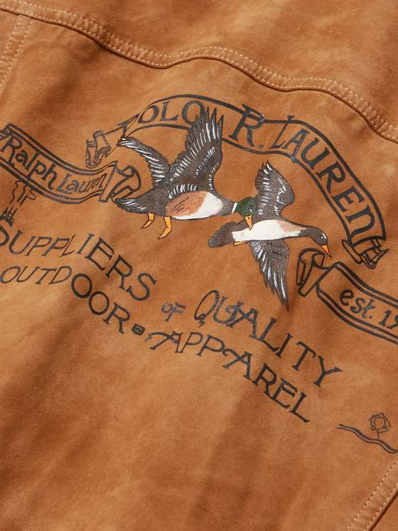 POLO RALPH LAUREN Polo Country Logo-Print Suede Jacket for Men | MR PORTER