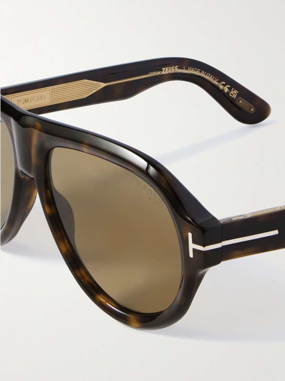 TOM FORD EYEWEAR Icon Pilot Aviator-Style Tortoiseshell Acetate ...