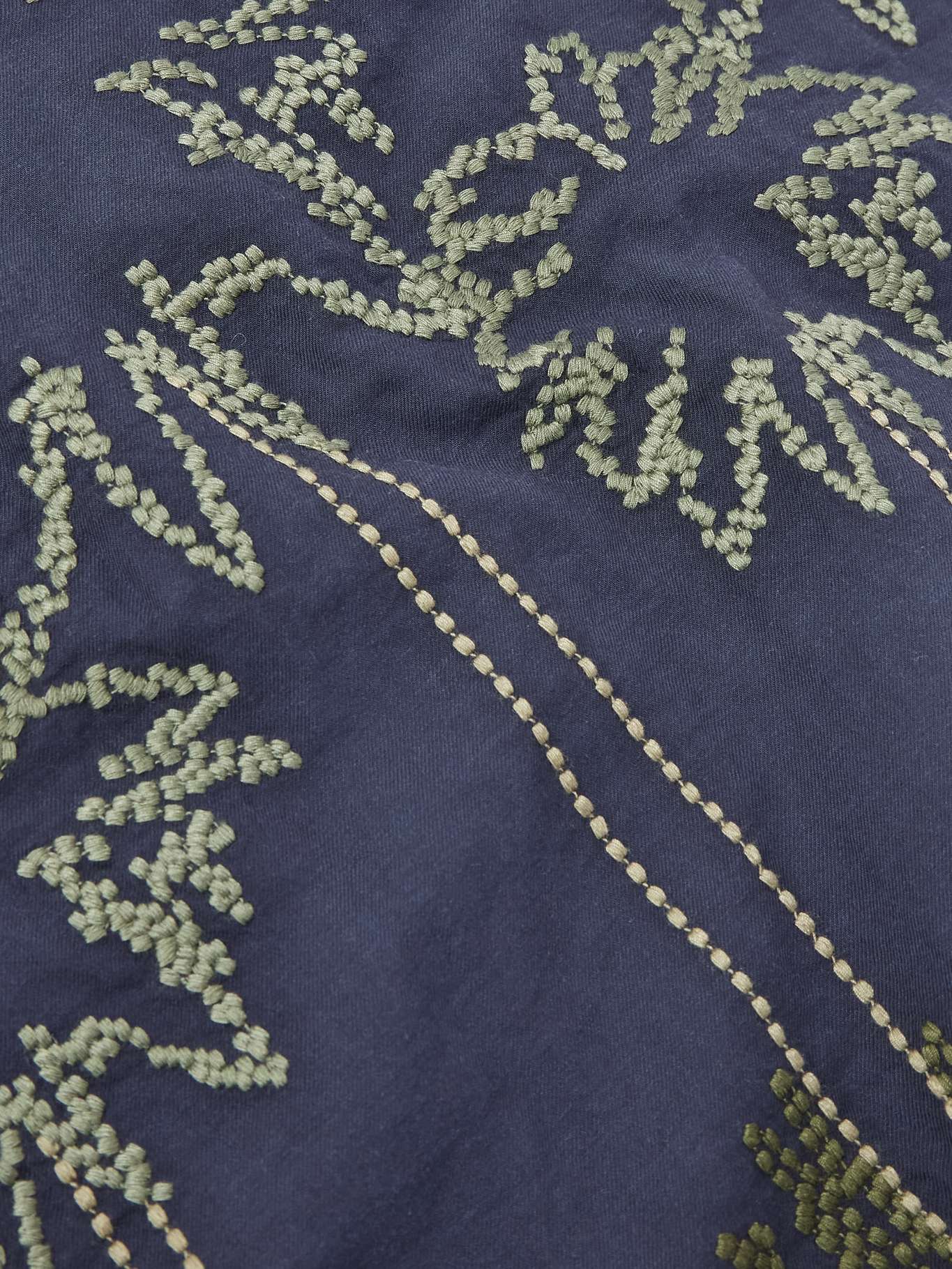 REMI RELIEF Embroidered Cotton and Silk-Blend Twill Shirt for Men | MR ...