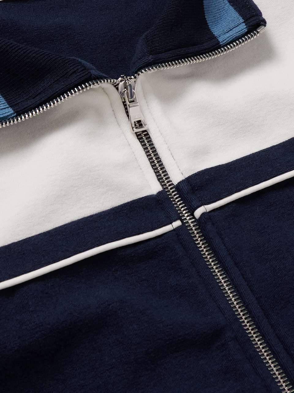 MR P. Clubhouse Striped Cotton-Blend Jersey Track Jacket for Men | MR ...