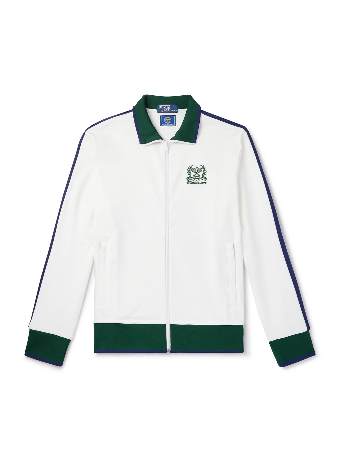 Polo Ralph Lauren Wimbledon Logo-Embroidered Piqué Track Jacket | Smart ...