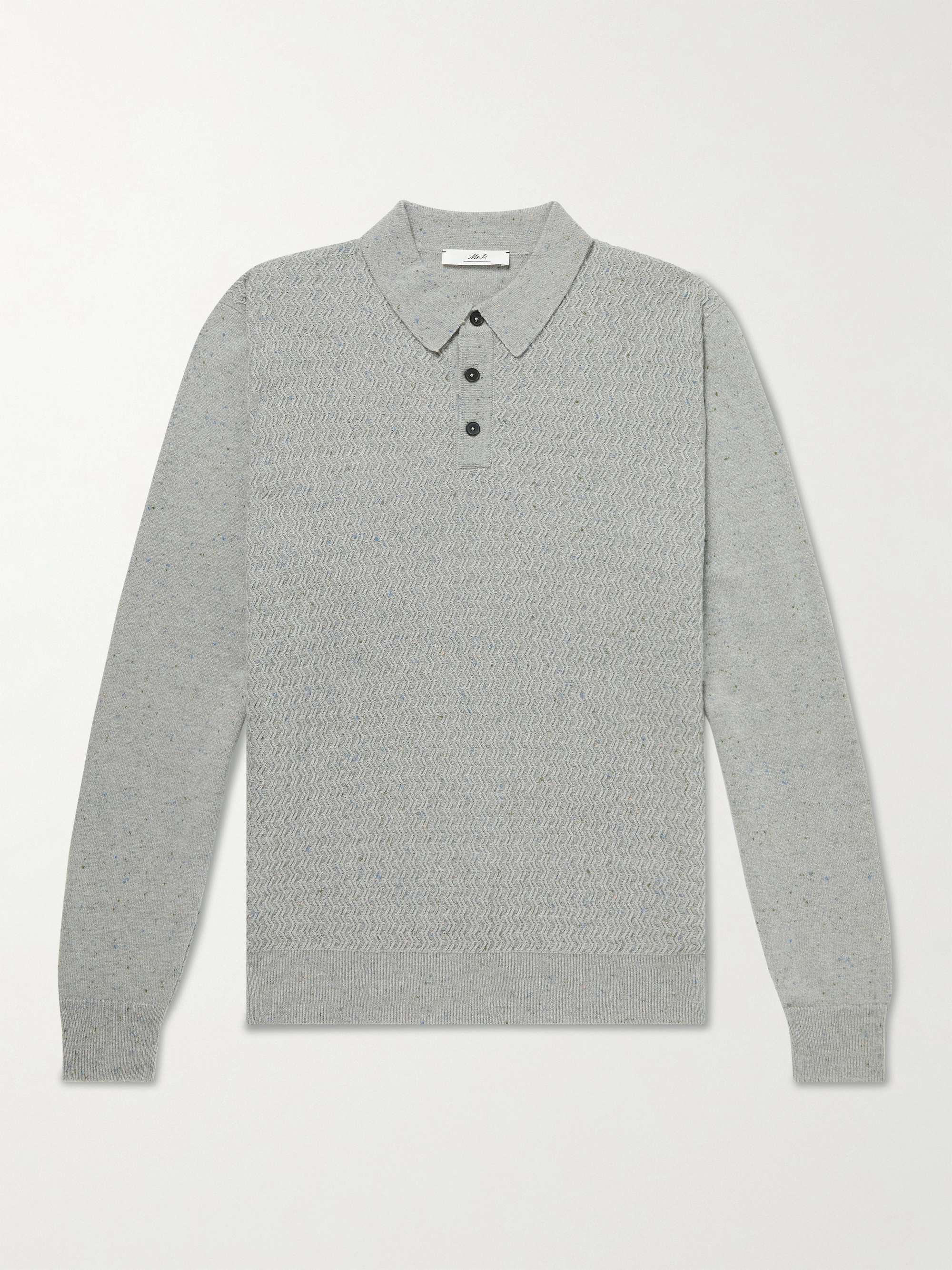 MR P. Racking Stitch Donegal Wool Polo Shirt for Men | MR PORTER