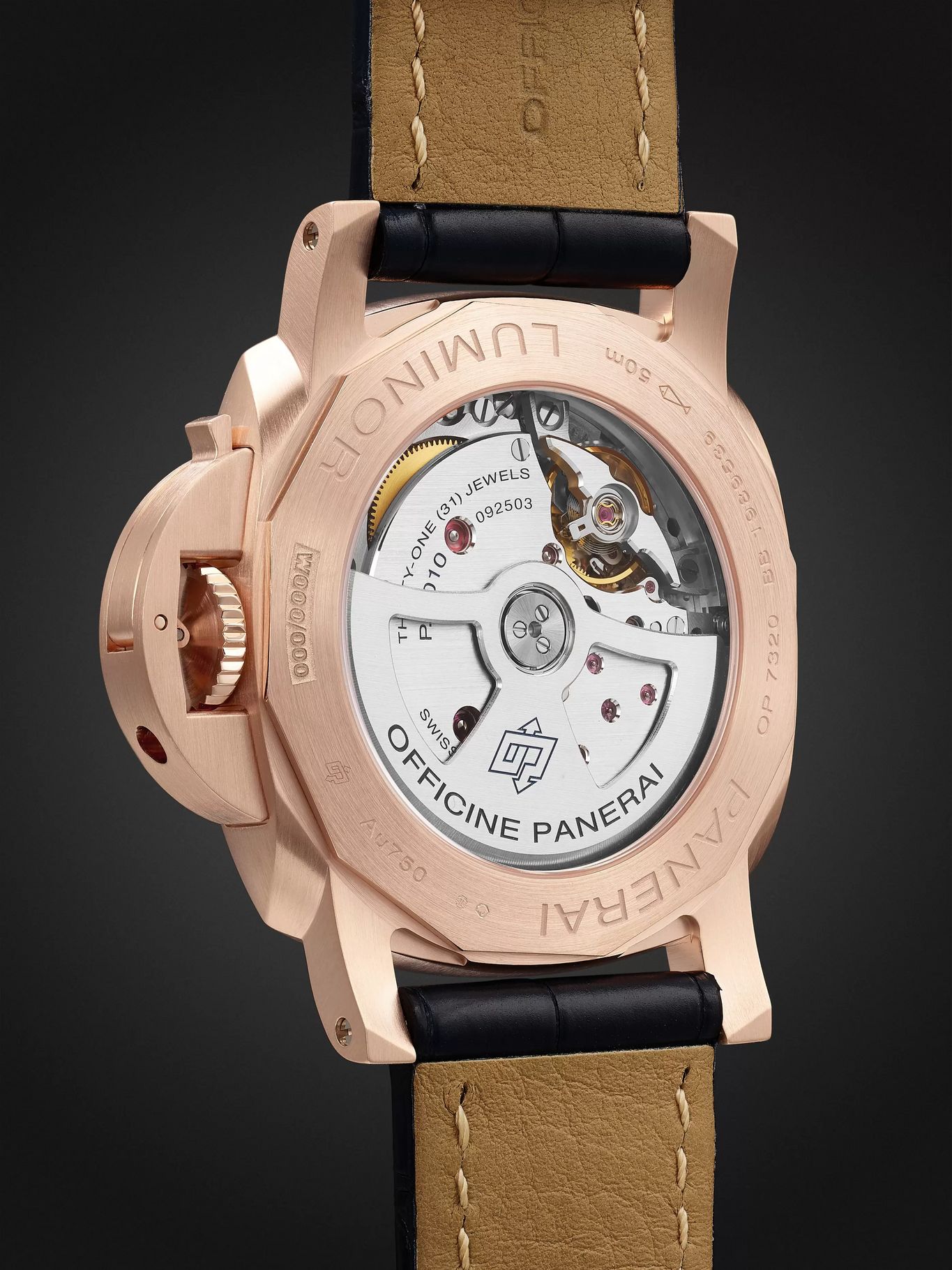 PANERAI Luminor Marina Sole Blu Automatic 44mm Goldtech and Alligator ...