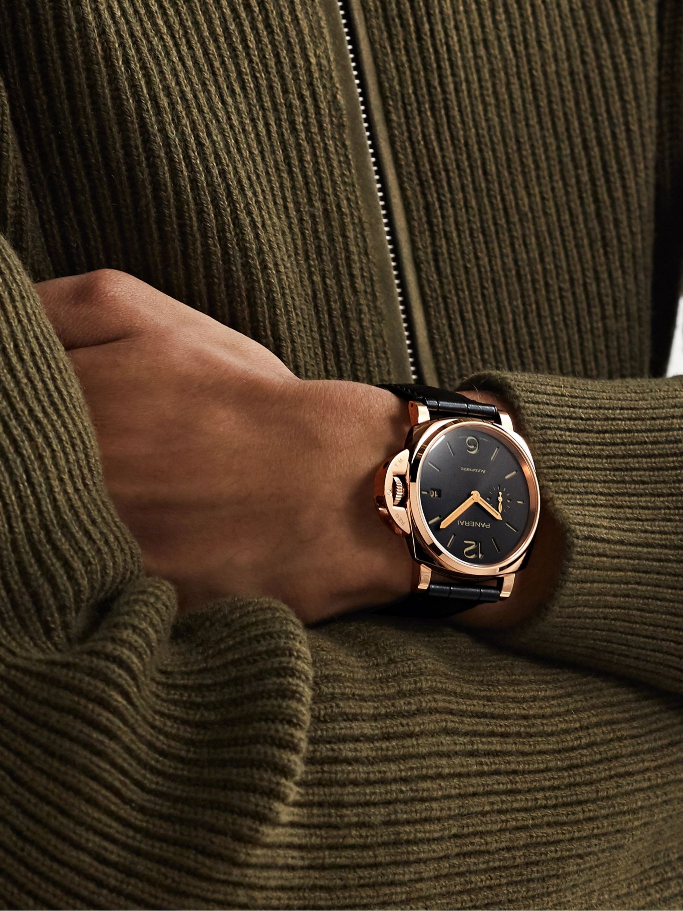 PANERAI Luminor Due Automatic 42mm Goldtech and Alligator Watch, Ref ...