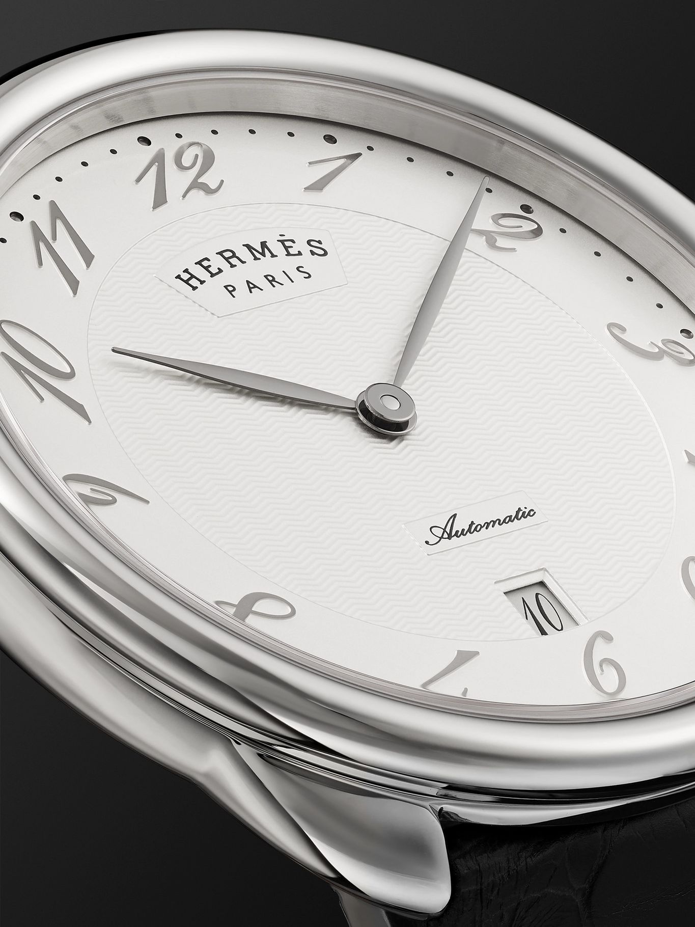 HERMÈS TIMEPIECES Arceau Automatic 40mm Stainless Steel and Alligator ...