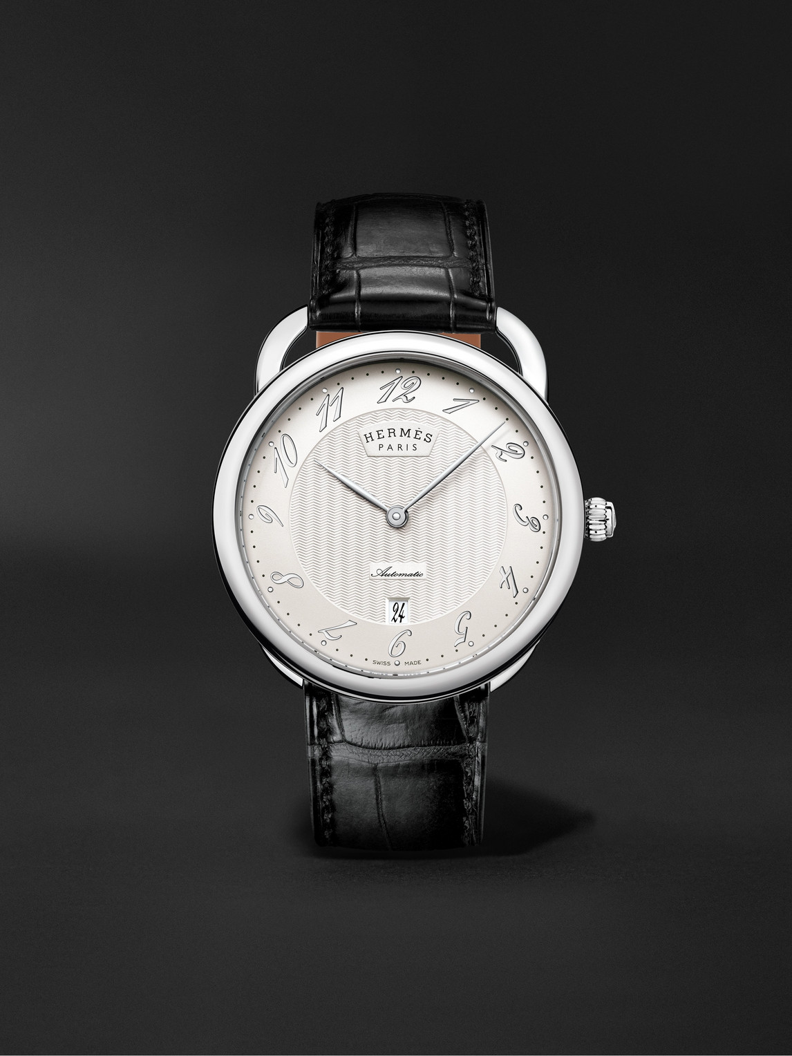 Hermès Timepieces - Arceau Automatic 40mm Stainless Steel and Alligator ...