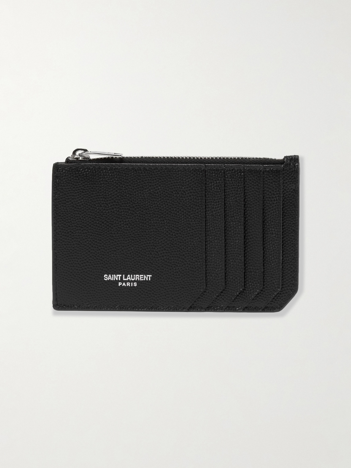 SAINT LAURENT - Pebble-Grain Leather Cardholder - Men - Black for Men