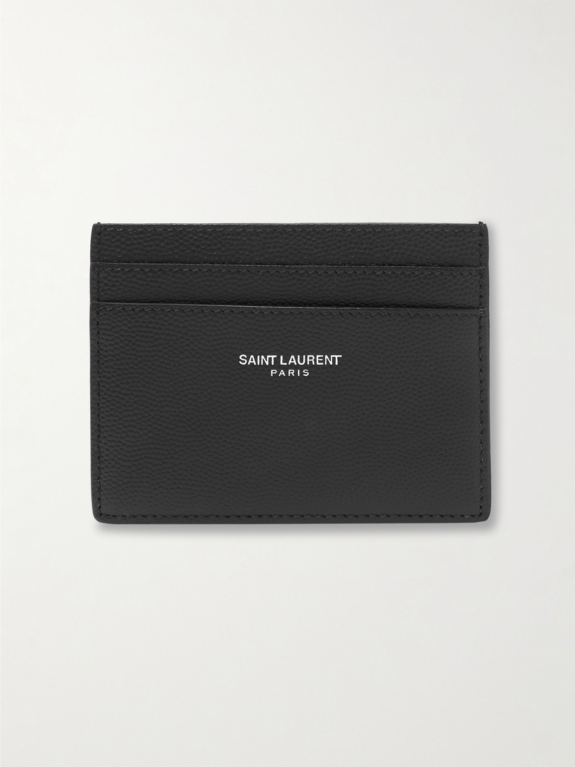 SAINT LAURENT - Pebble-Grain Leather Cardholder - Men - Black for Men
