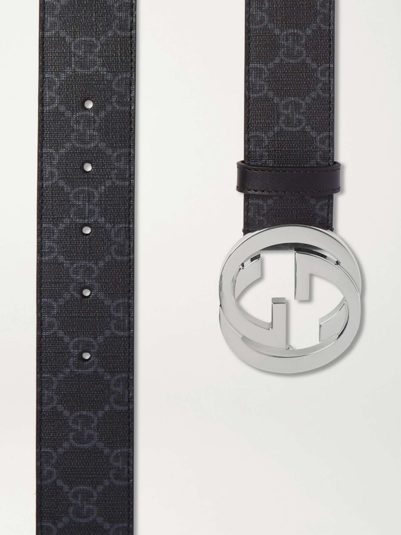 GUCCI 4cm Monogrammed Coated-Canvas Belt for Men | MR PORTER