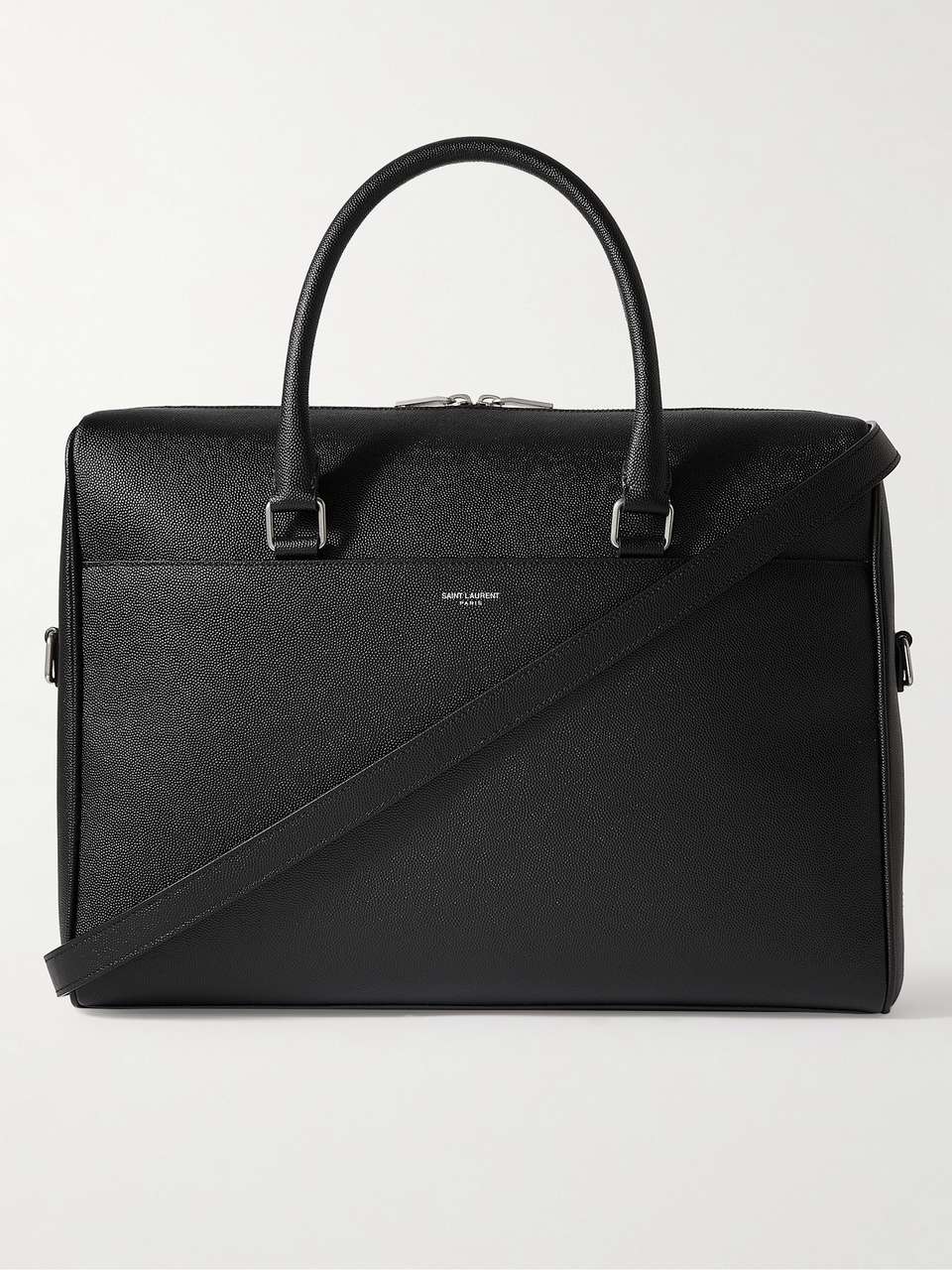 SAINT LAURENT Full-Grain Leather Briefcase for Men | MR PORTER