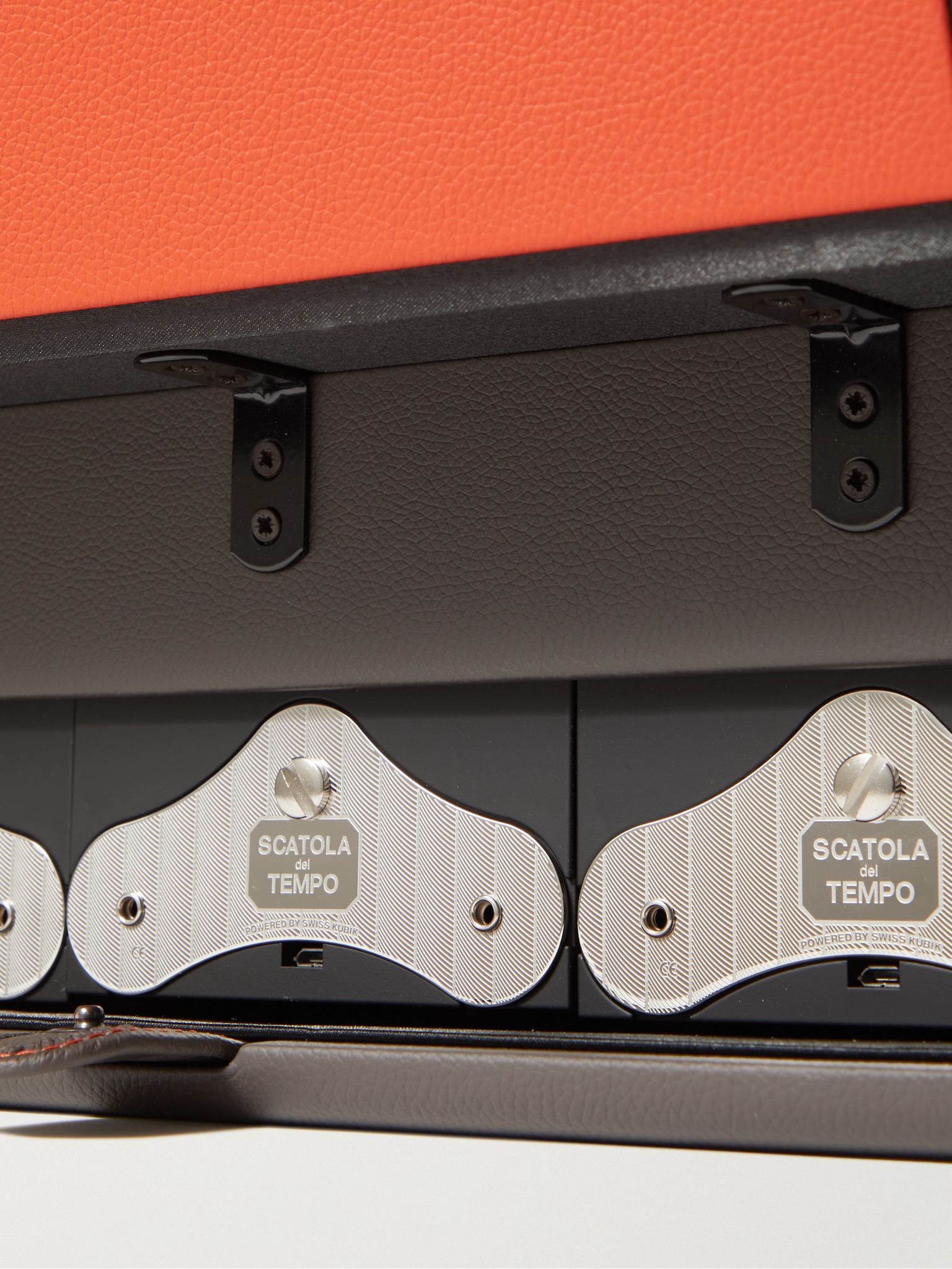 Taupe 7-RT Full-Grain Leather Triple Watch Winder | SCATOLA DEL TEMPO ...