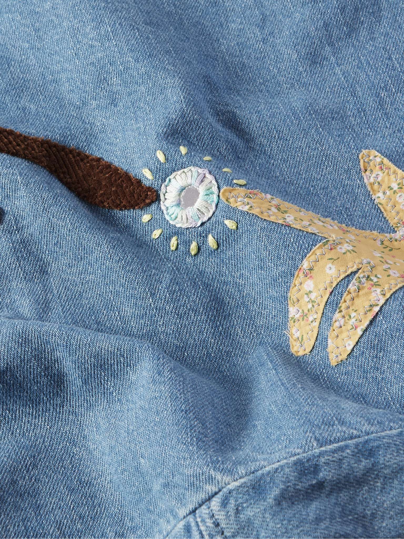 KAPITAL Alien Healing Appliquéd Denim Messenger Bag for Men | MR PORTER