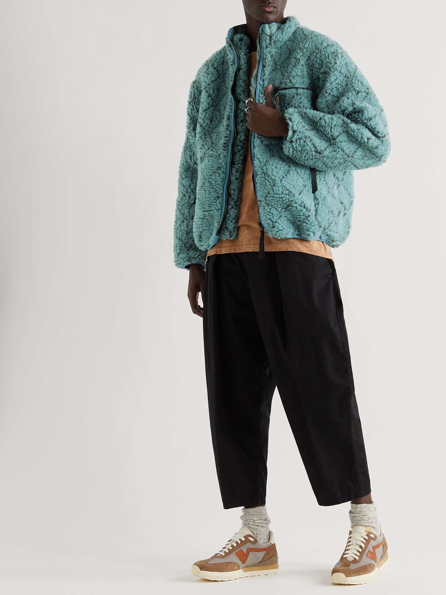 KAPITAL Do-Gi Boa Reversible Printed Fleece and Shell Bomber Jacket for ...