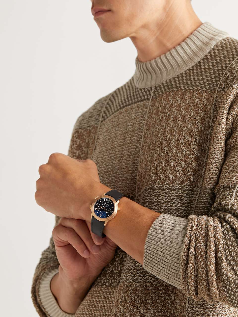 BLANCPAIN Pre-Owned 2010 Leman GMT Automatic Chronograph 40mm 18-Karat ...