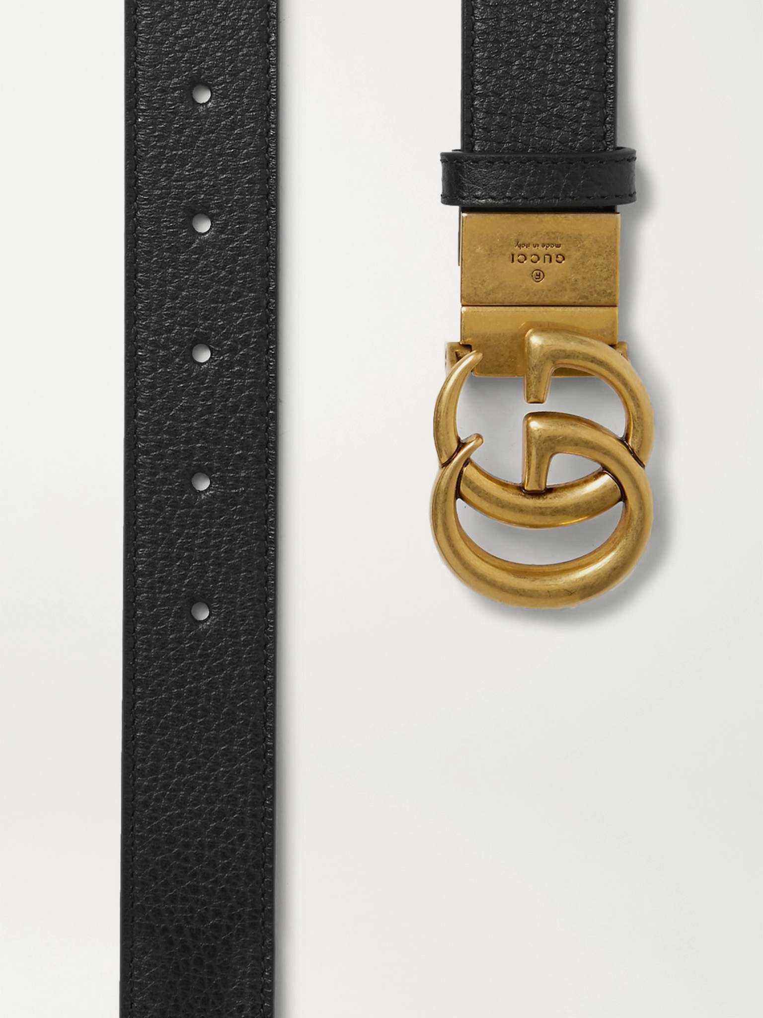 GUCCI 3cm Logo-Detailed Full-Grain Leather Belt for Men | MR PORTER