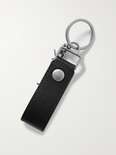 SAINT LAURENT Leather and Burnished Silver-Tone Key Fob for Men | MR PORTER