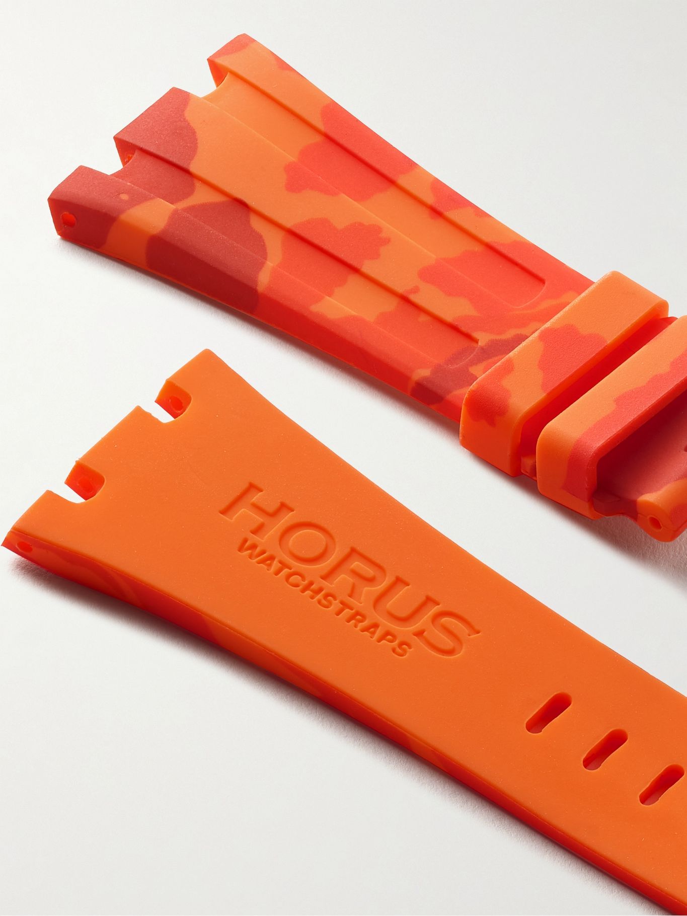HORUS WATCH STRAPS Tang 42mm Camouflage-Print Rubber Watch Strap for ...