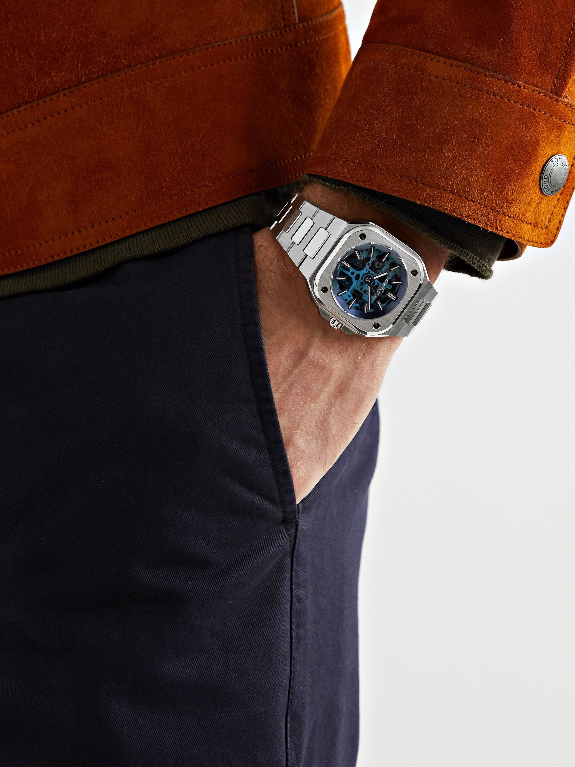 BELL & ROSS BR 05 Skeleton Limited Edition Automatic 40mm Steel Watch ...