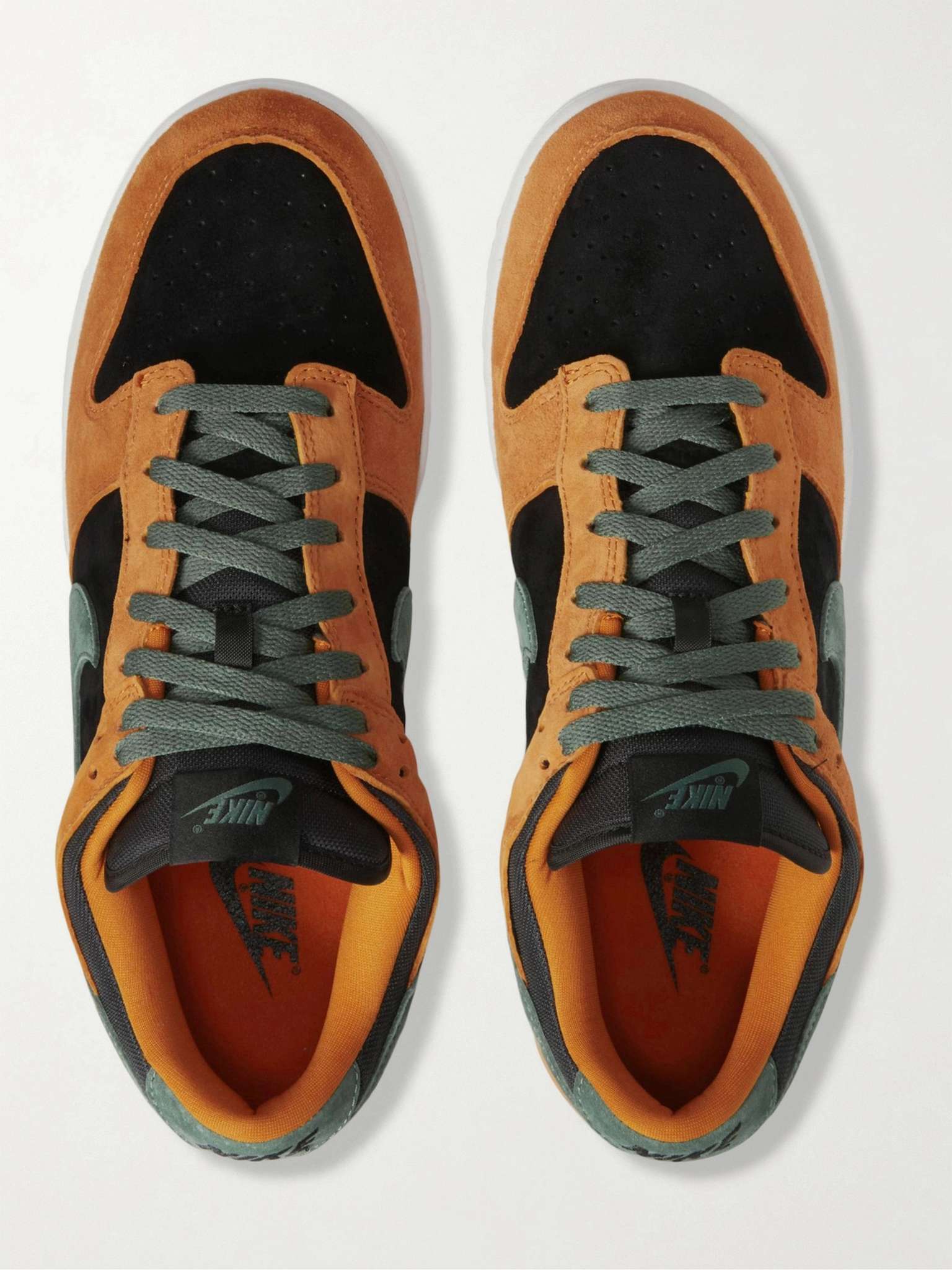 NIKE Dunk Low Mesh-Trimmed Suede Sneakers for Men | MR PORTER