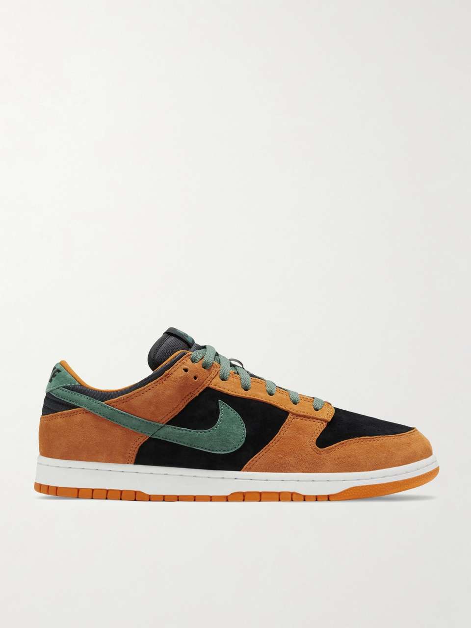 NIKE Dunk Low Mesh-Trimmed Suede Sneakers for Men | MR PORTER