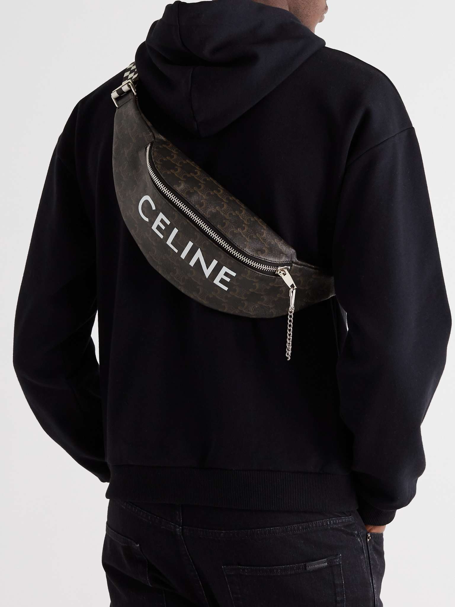 CELINE HOMME Triomphe Celine-Print Coated-Canvas and Nylon Belt Bag for ...