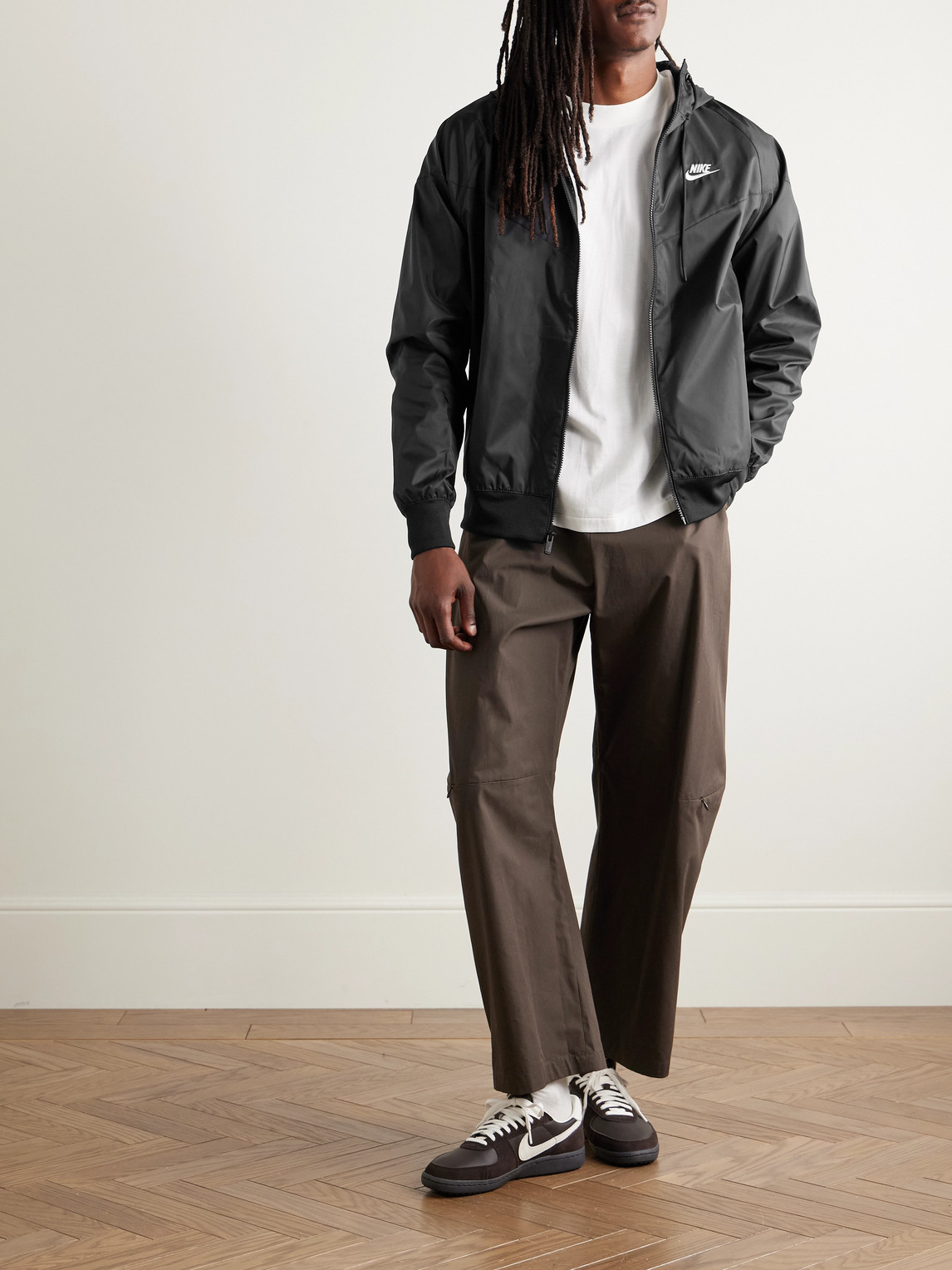 Nike Nsw Windrunner Logo-embroidered Recycled Shell Hooded Jacket In ...