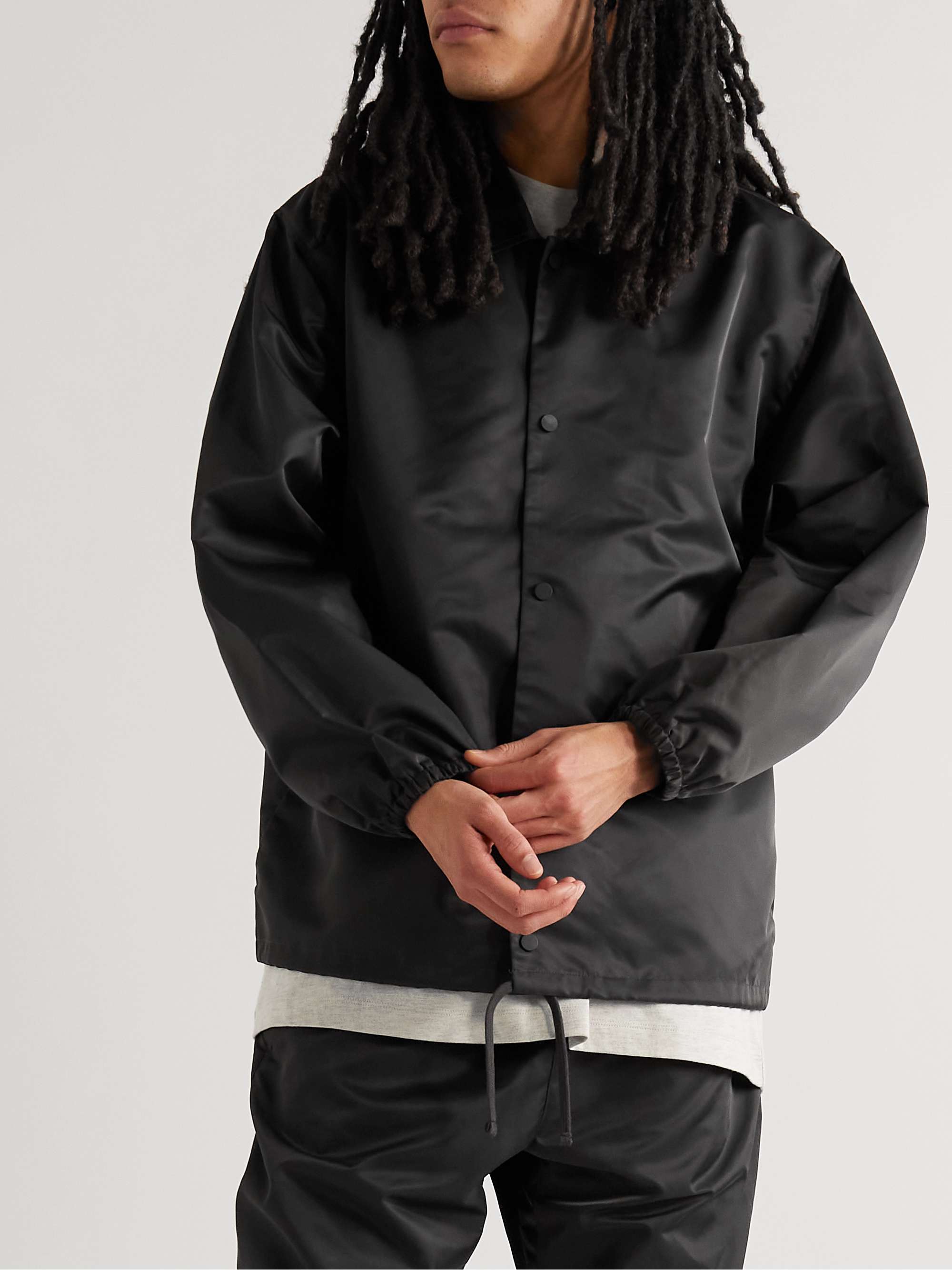 FEAR OF GOD ESSENTIALS Logo-Flocked Shell Jacket for Men | MR PORTER
