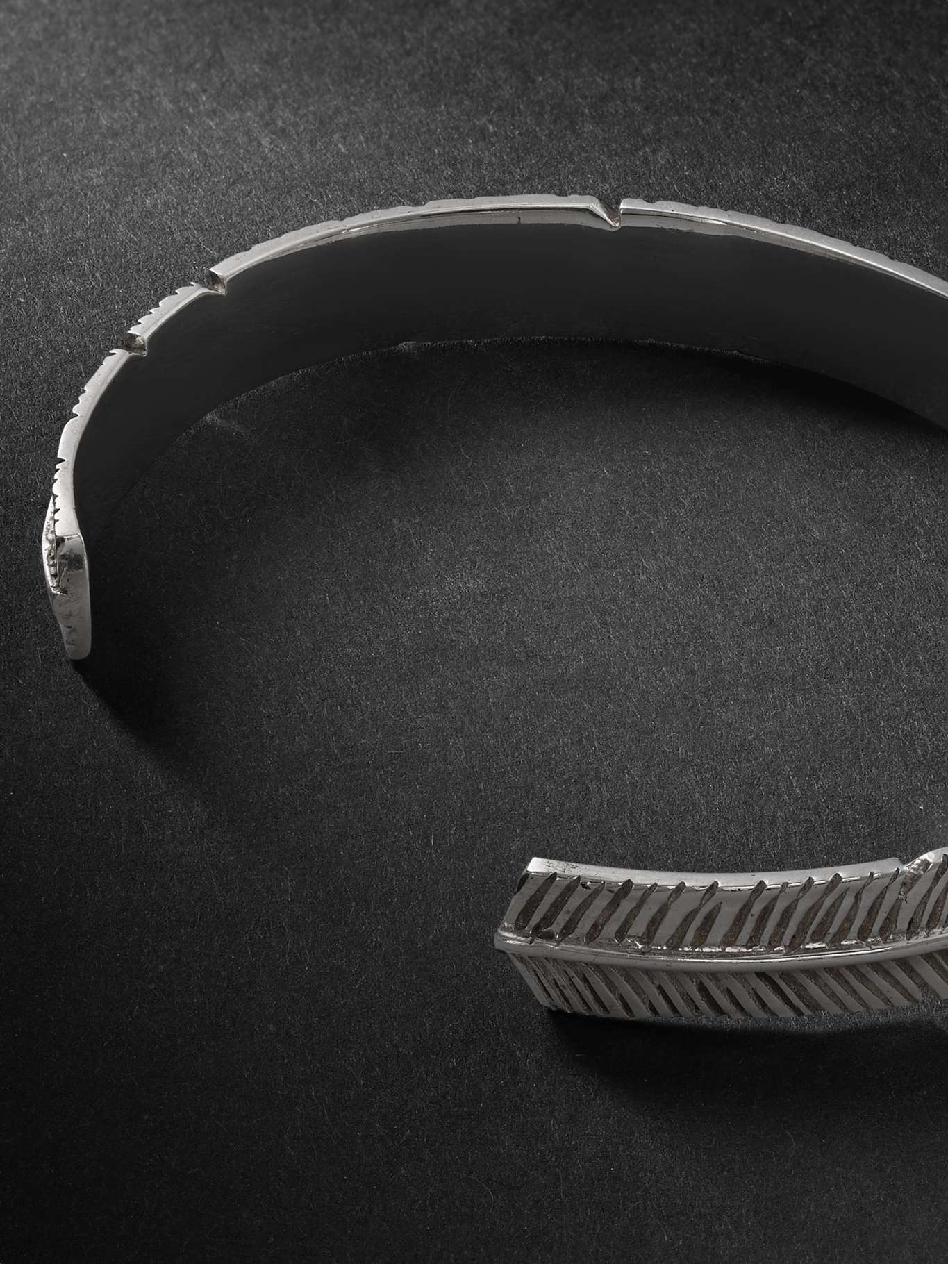 JACQUIE AICHE Feather Silver Cuff for Men | MR PORTER