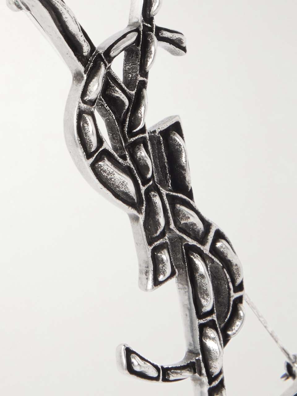 SAINT LAURENT Silver-Tone Brooch for Men | MR PORTER