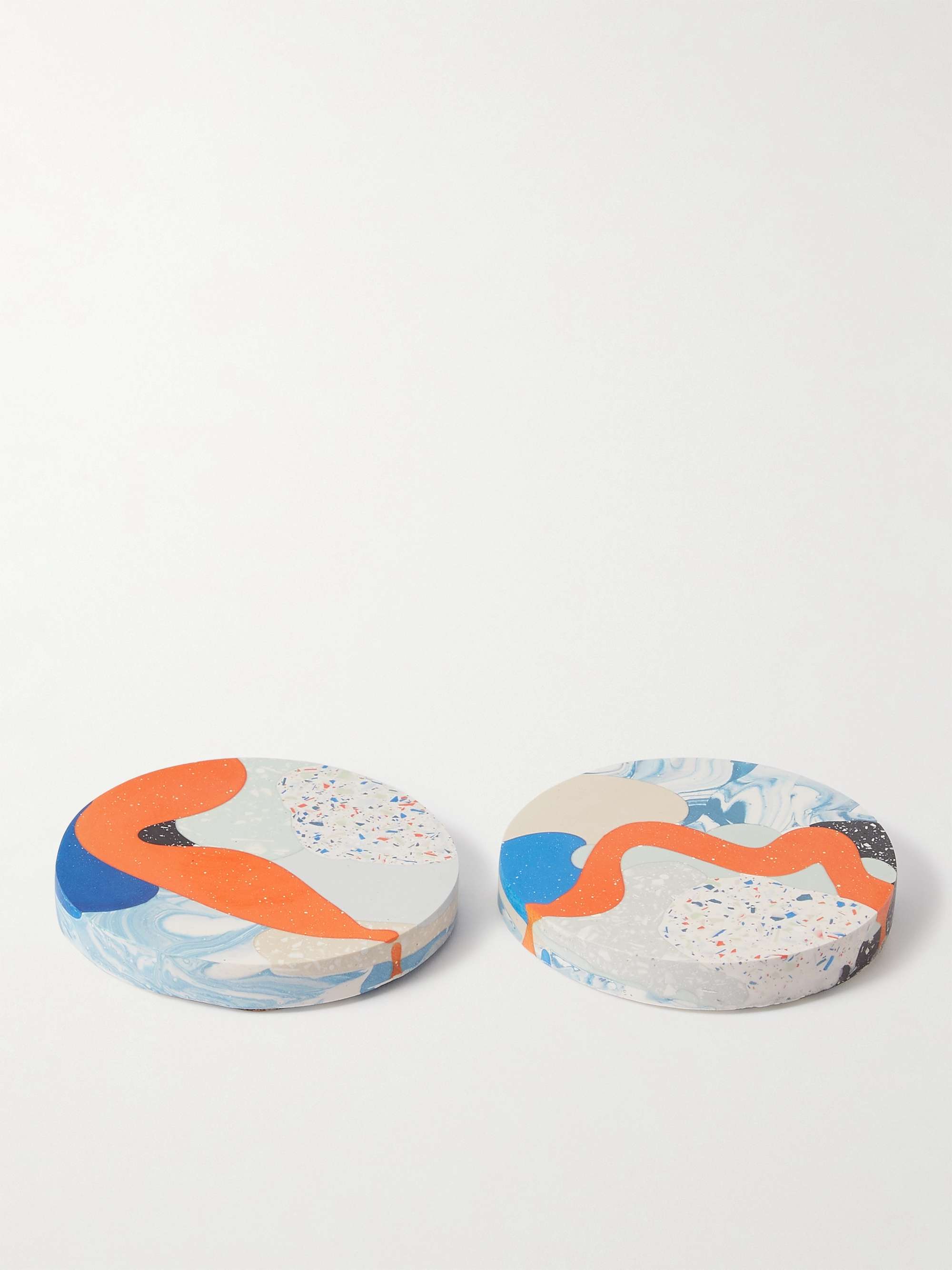 KATIE GILLIES PLAY Set of Two Marble-Effect Jesmonite Coasters for Men | MR PORTER