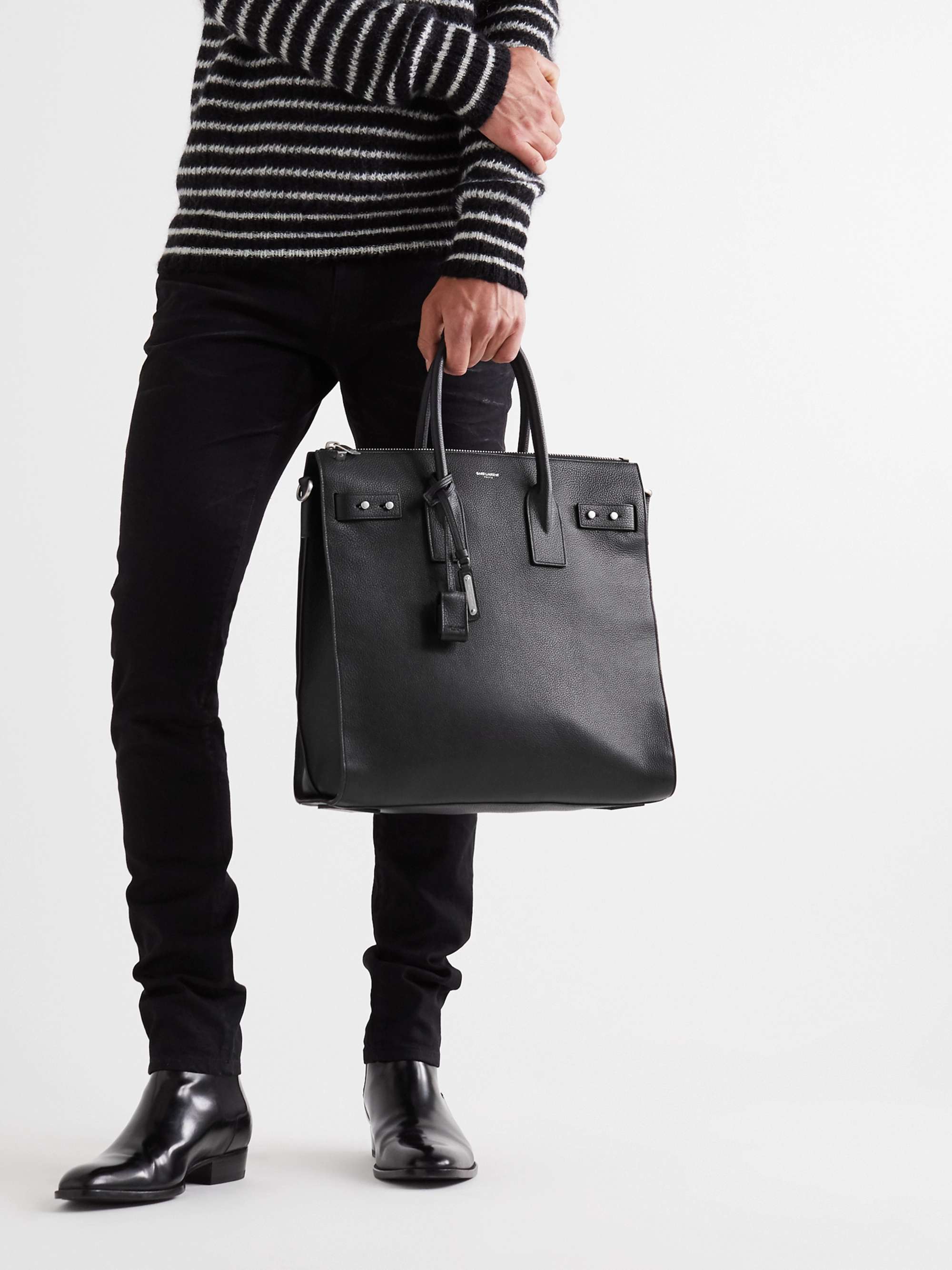 SAINT LAURENT Sac De Jour Large Full Grain Leather Tote Bag For Men SAINT LAURENT Sac De Jour Large Full Grain Leather Tote Bag For Men