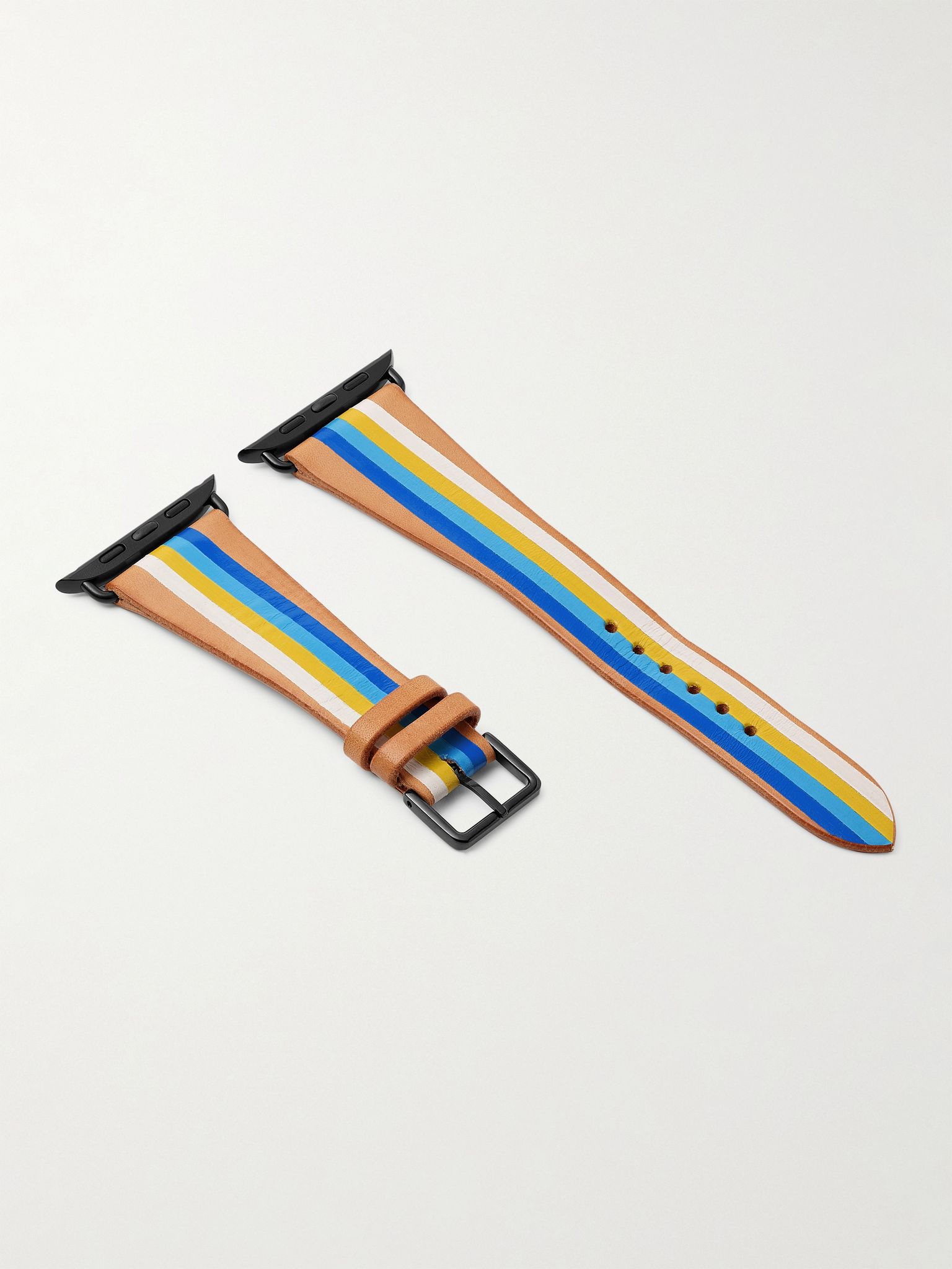 LA CALIFORNIENNE Seabright Striped Leather Watch Strap for Men | MR PORTER